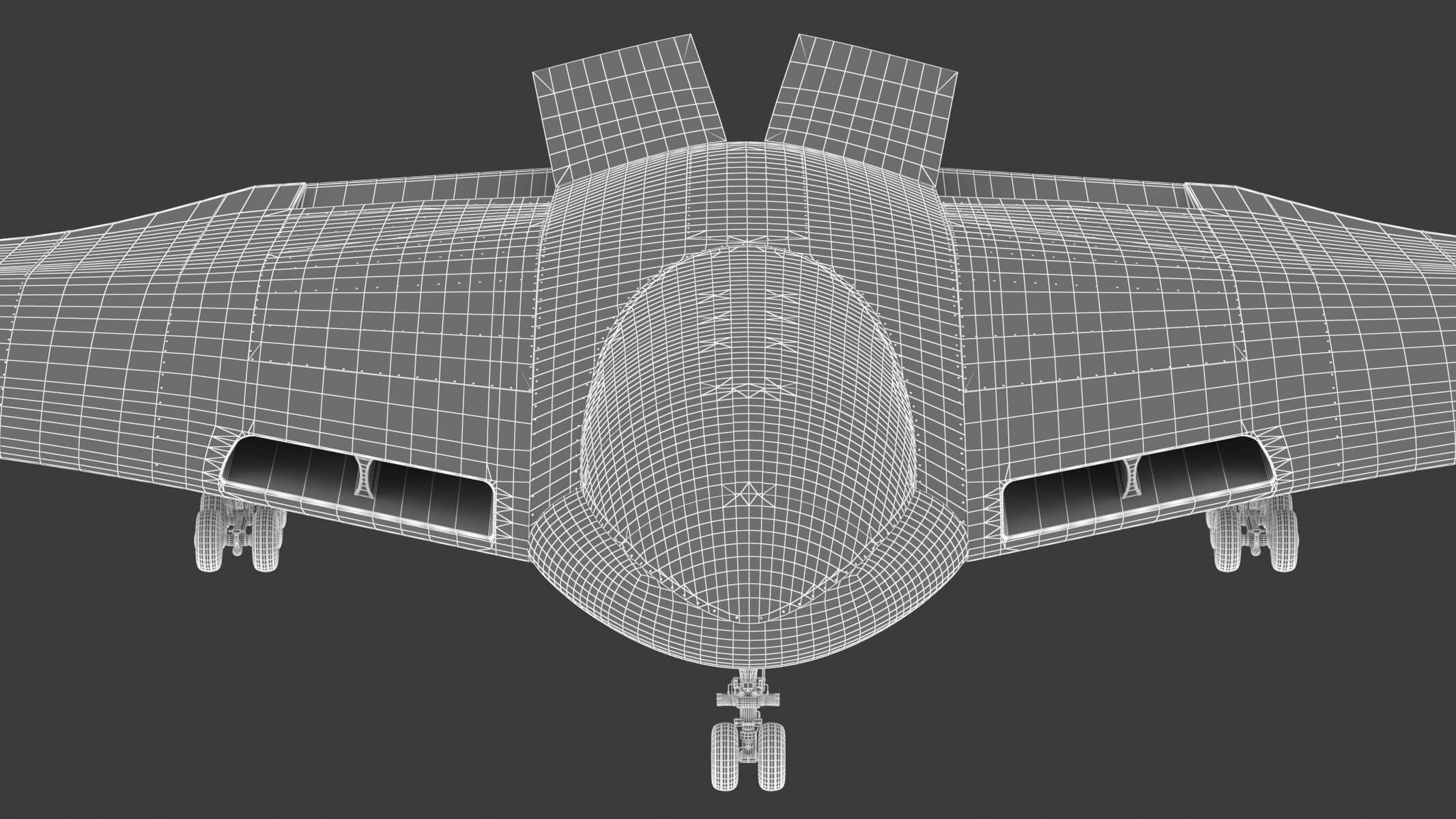Tupolev Pak Da Stealth Aircraft Strategic Bomber - 3D Model by frezzy