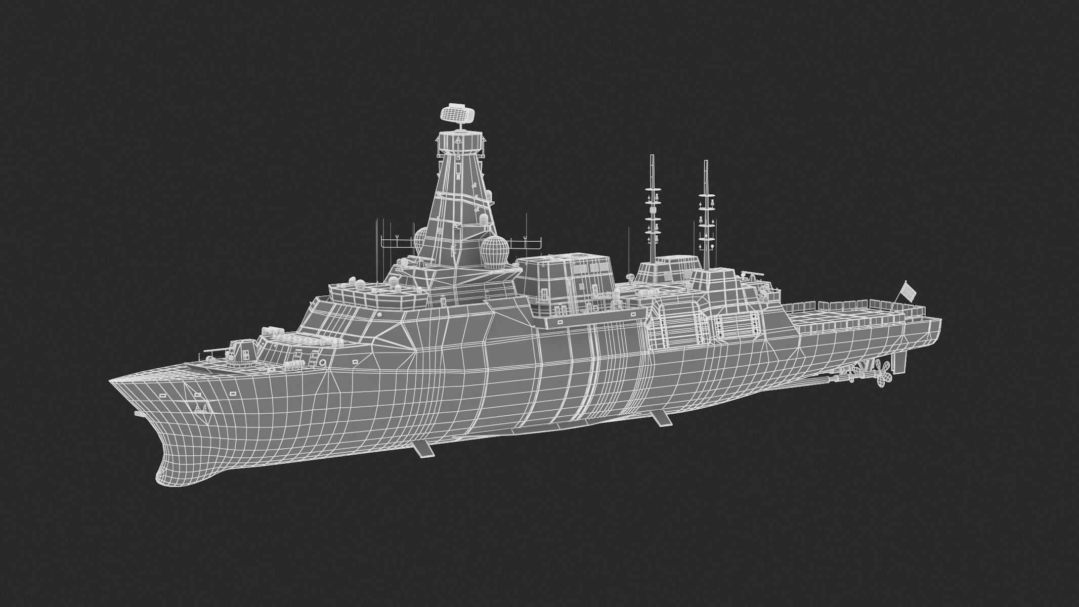 Type 26 Frigate - 3D Model by frezzy