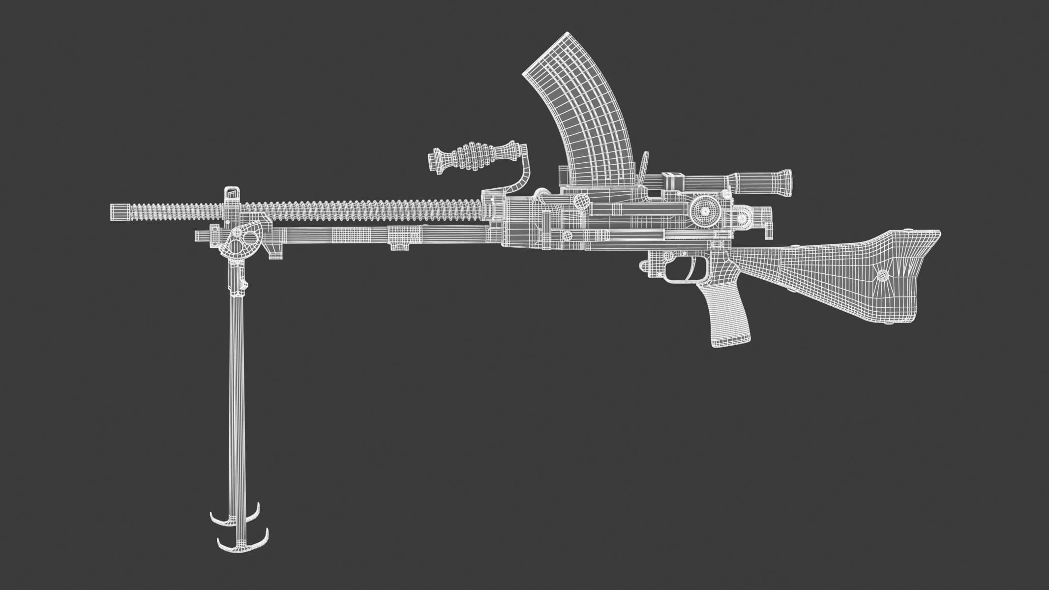 Type 96 Light Machine Gun - 3D Model by frezzy