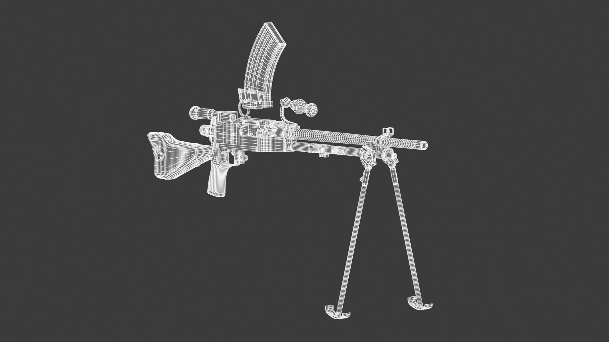 Type 96 Light Machine Gun - 3D Model by frezzy