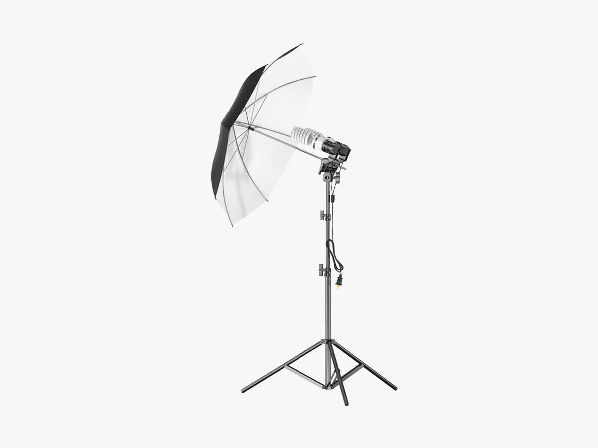 Umbrella Lighting Double Light Bulbs - 3D Model by frezzy