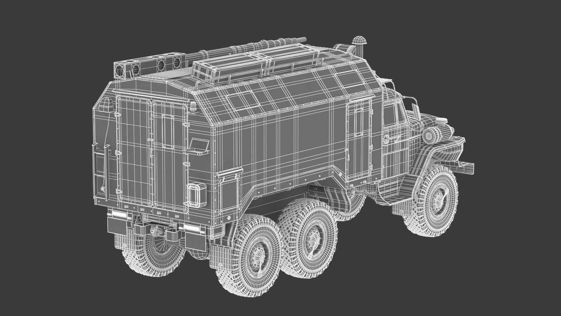 Ural-4320 Command 3D Model by frezzy