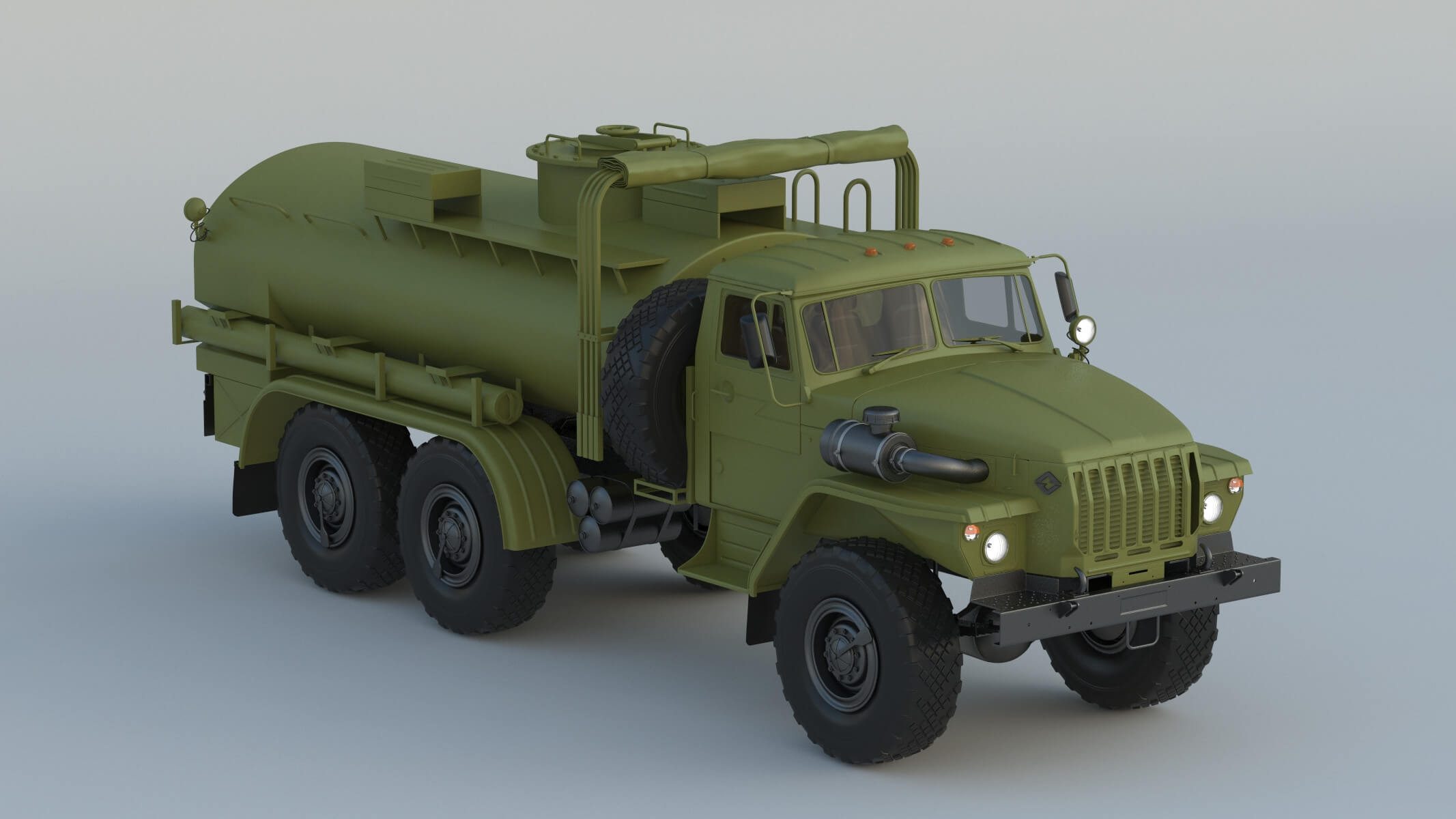 Ural-4320 Fuel Tanker 3D Model by frezzy