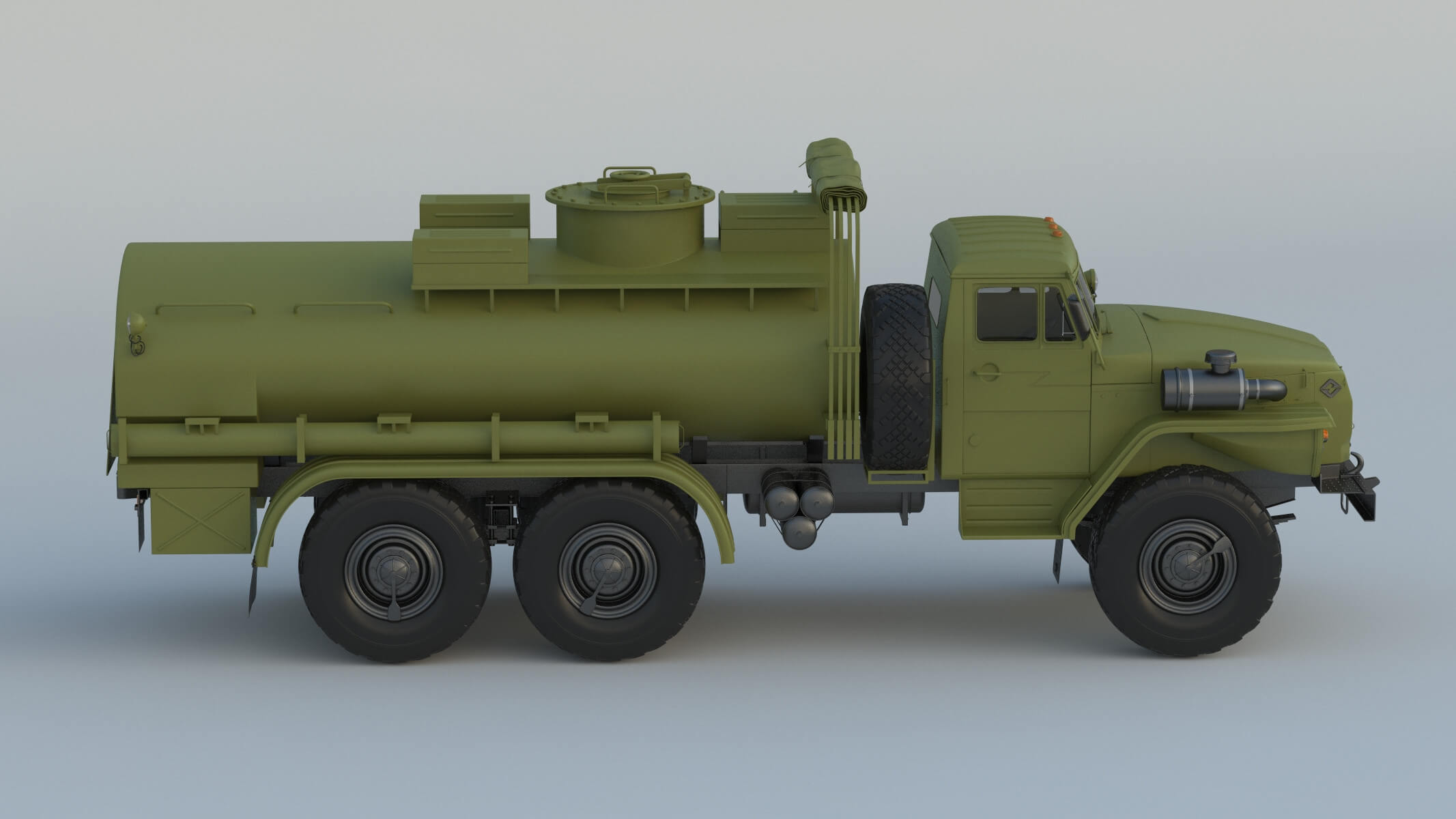 Ural-4320 Fuel Tanker 3D Model by frezzy