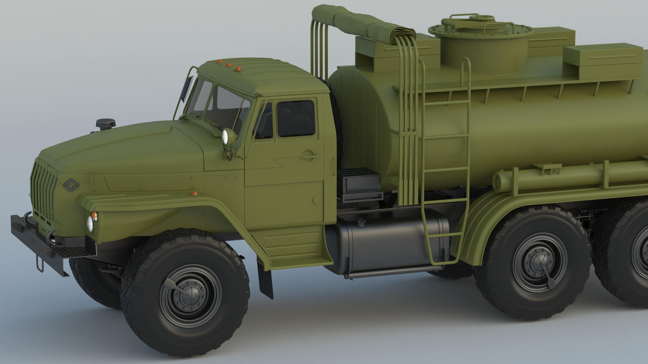 Ural-4320 Fuel Tanker 3D Model by frezzy