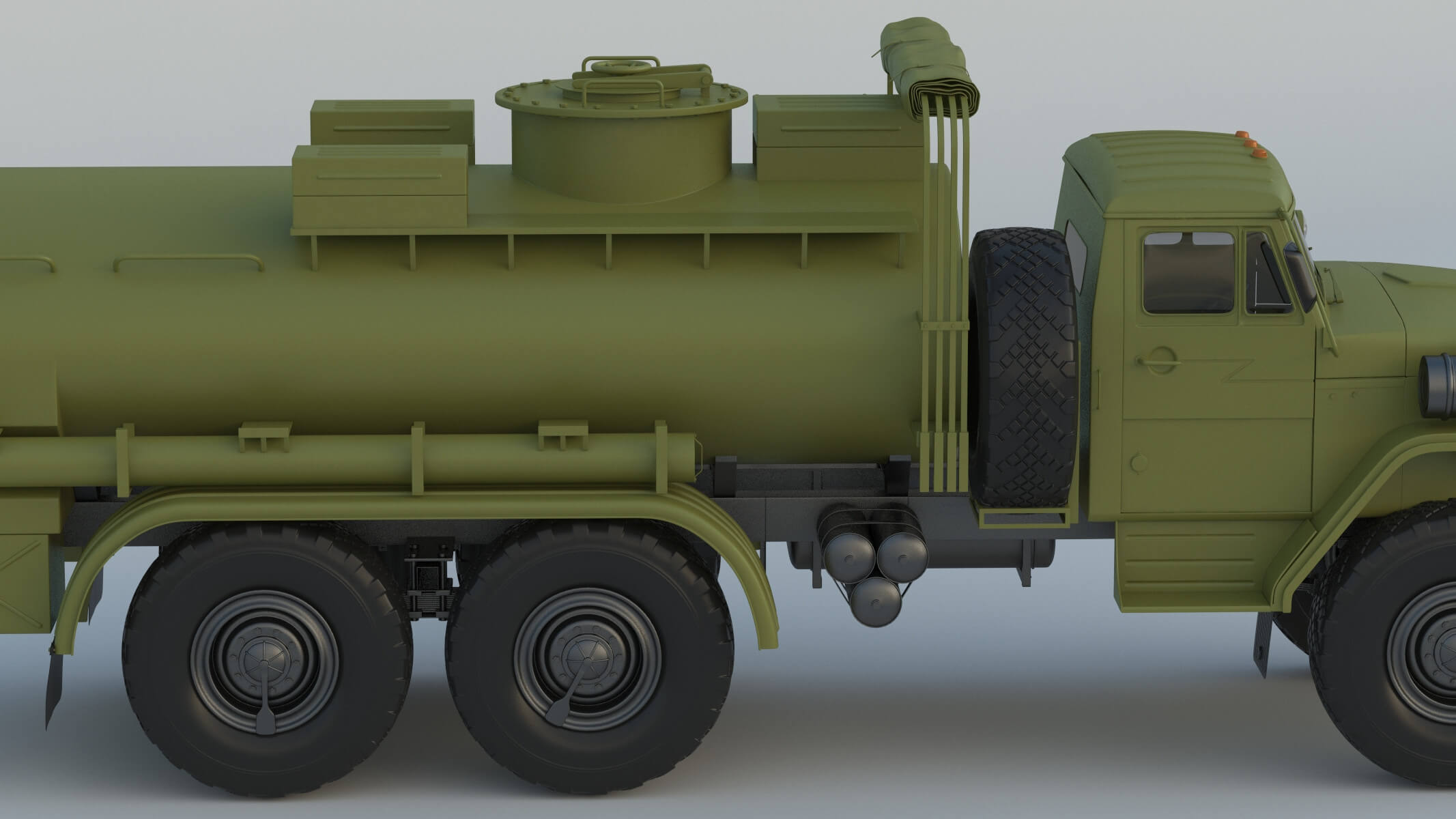 Ural-4320 Fuel Tanker 3D Model by frezzy
