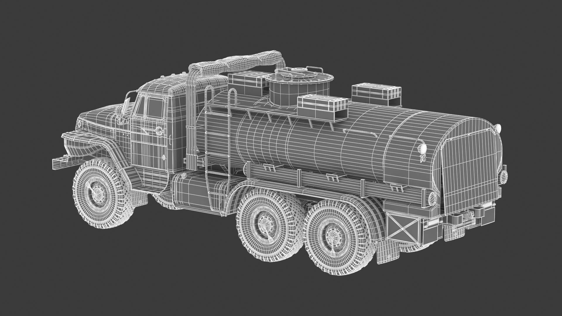 Ural-4320 Fuel Tanker 3D Model by frezzy