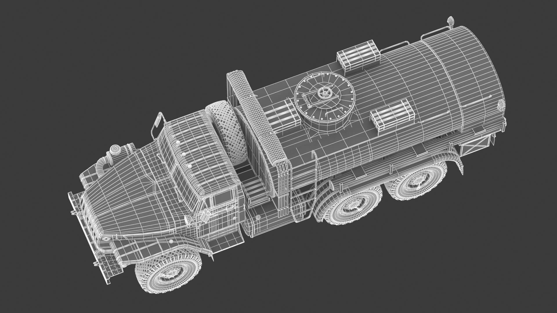 Ural-4320 Fuel Tanker 3D Model by frezzy