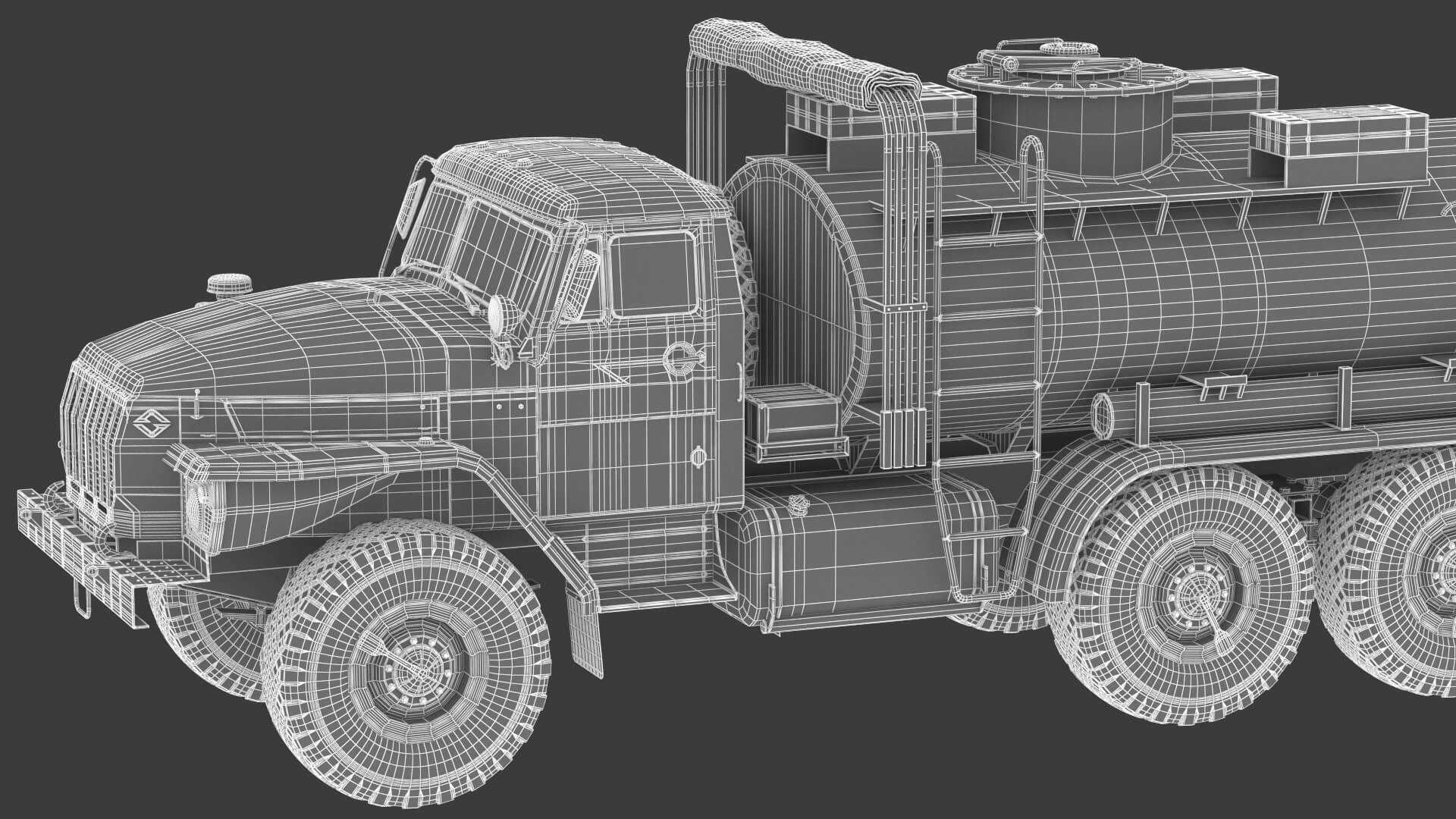 Ural-4320 Fuel Tanker 3D Model by frezzy