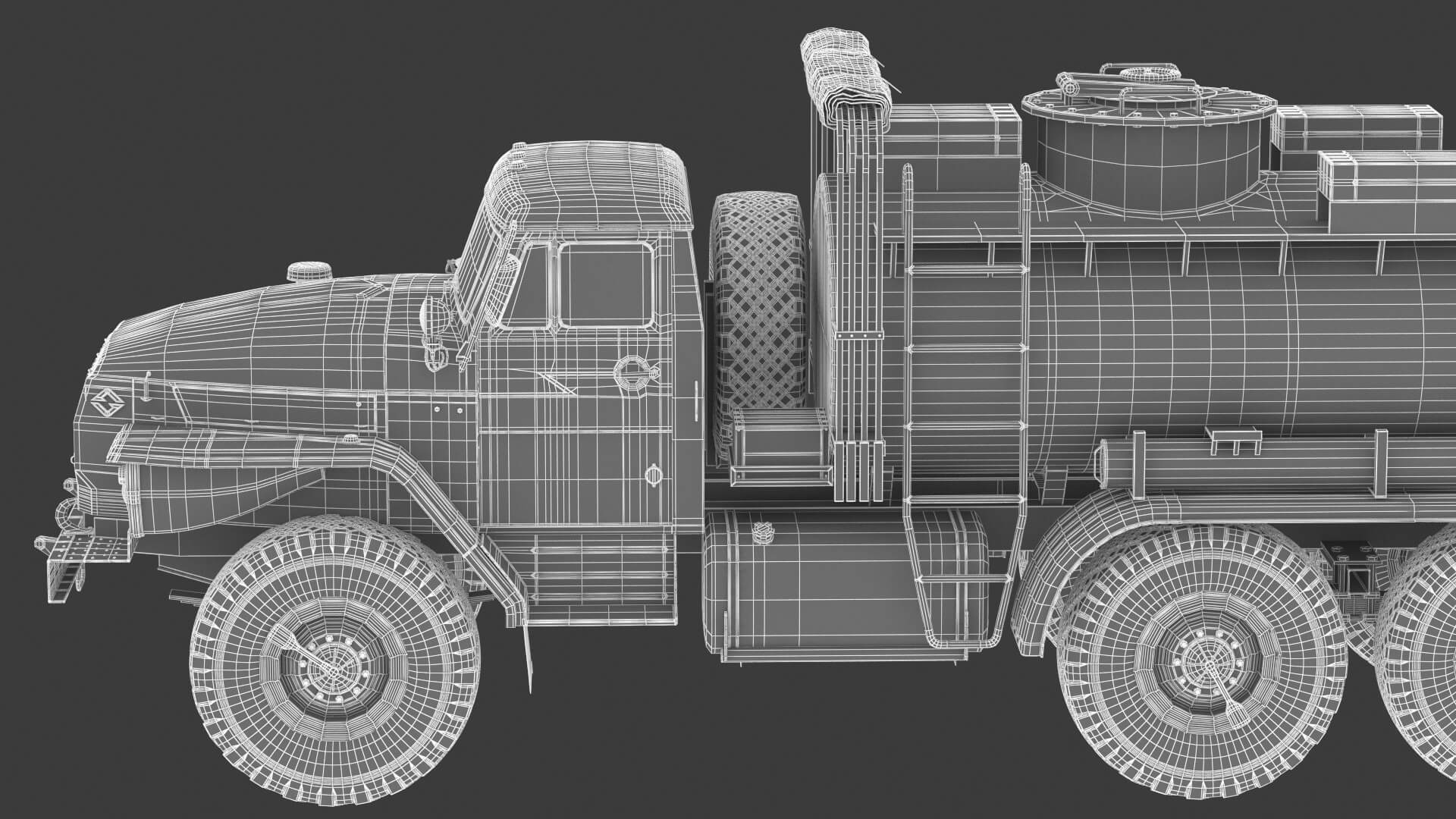 Ural-4320 Fuel Tanker 3D Model by frezzy