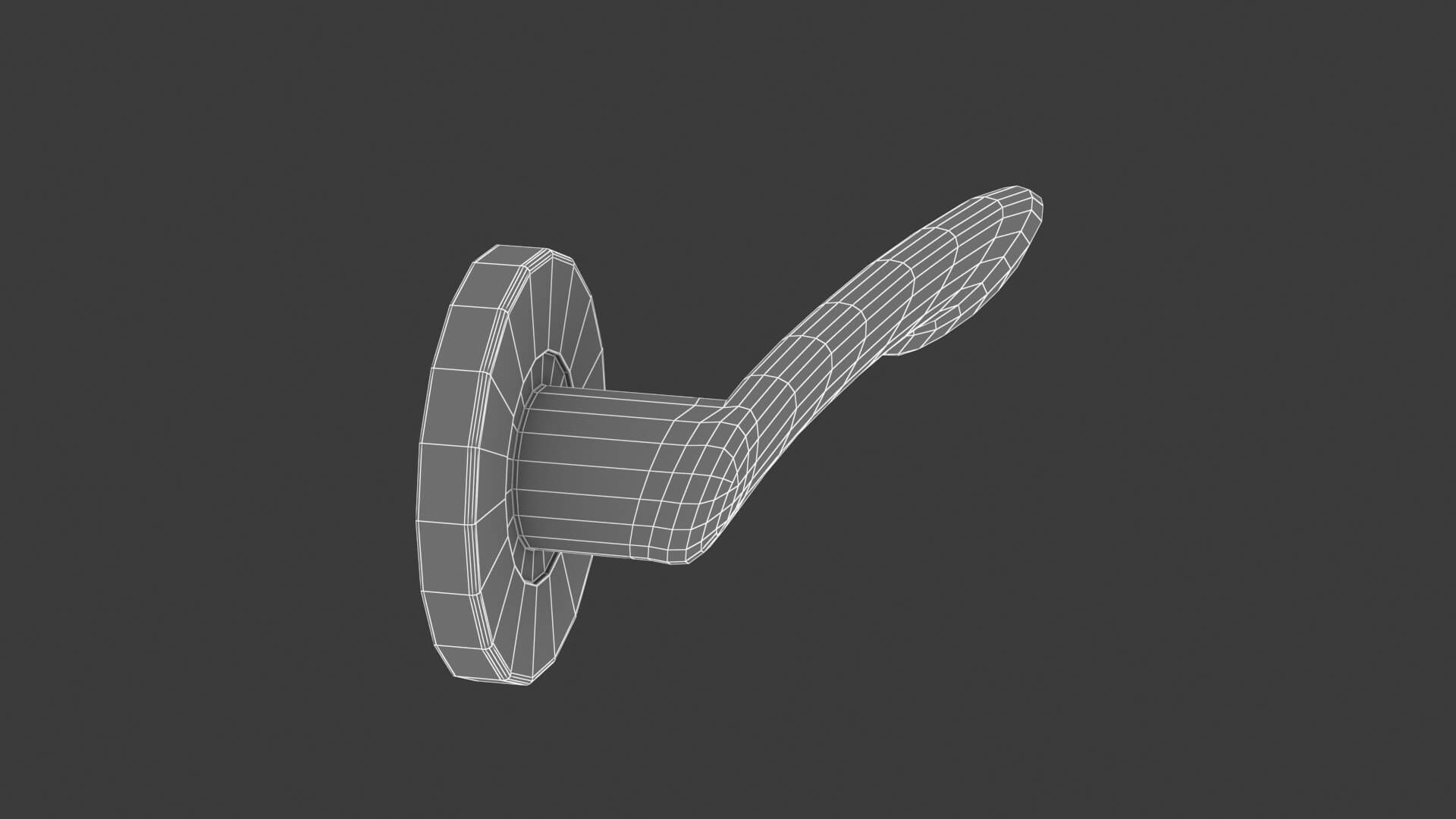 Urfic President Door Handle Matt Black - 3D Model by frezzy