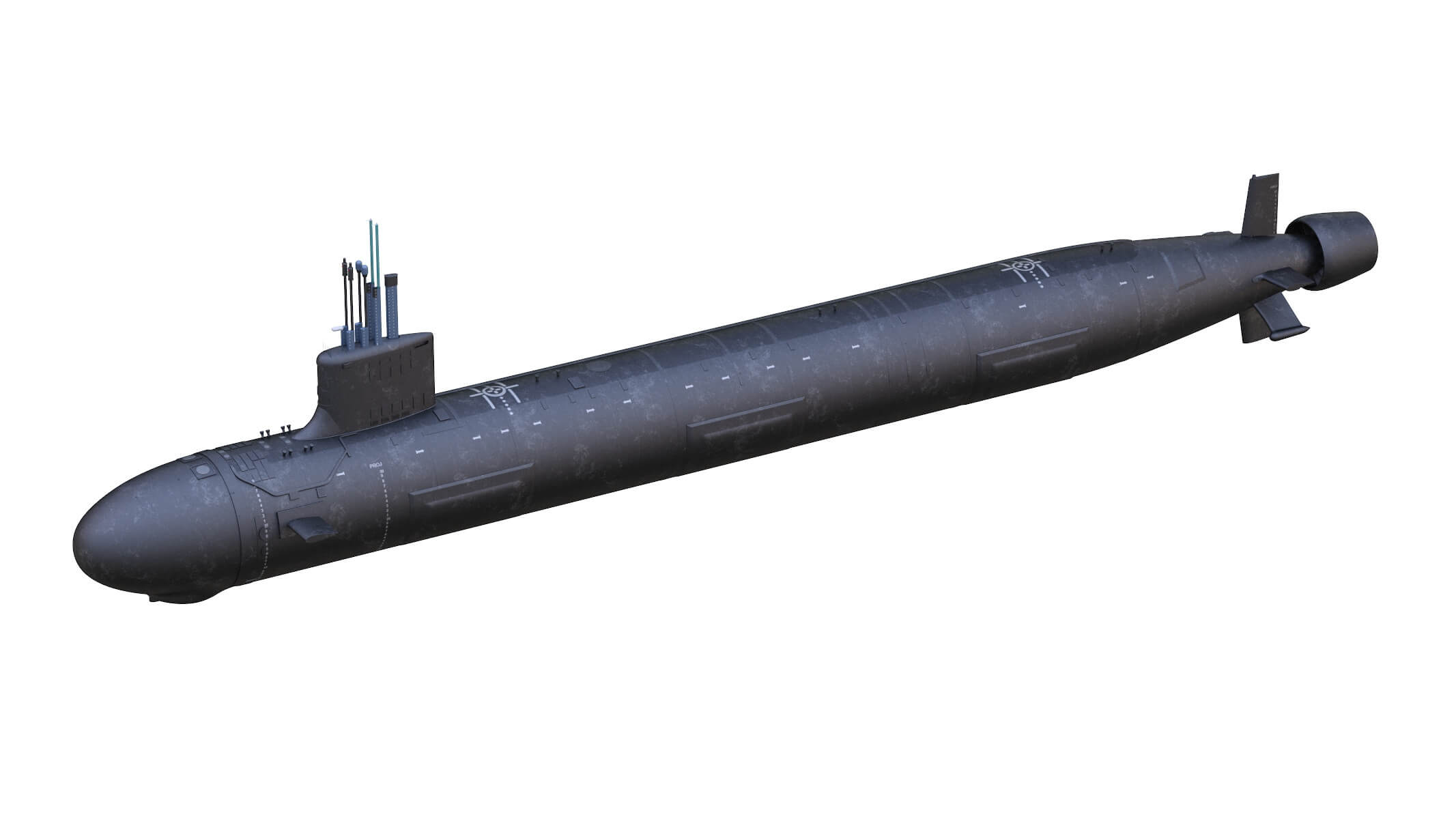 US Submarine Virginia SSN-774 3D Model by frezzy