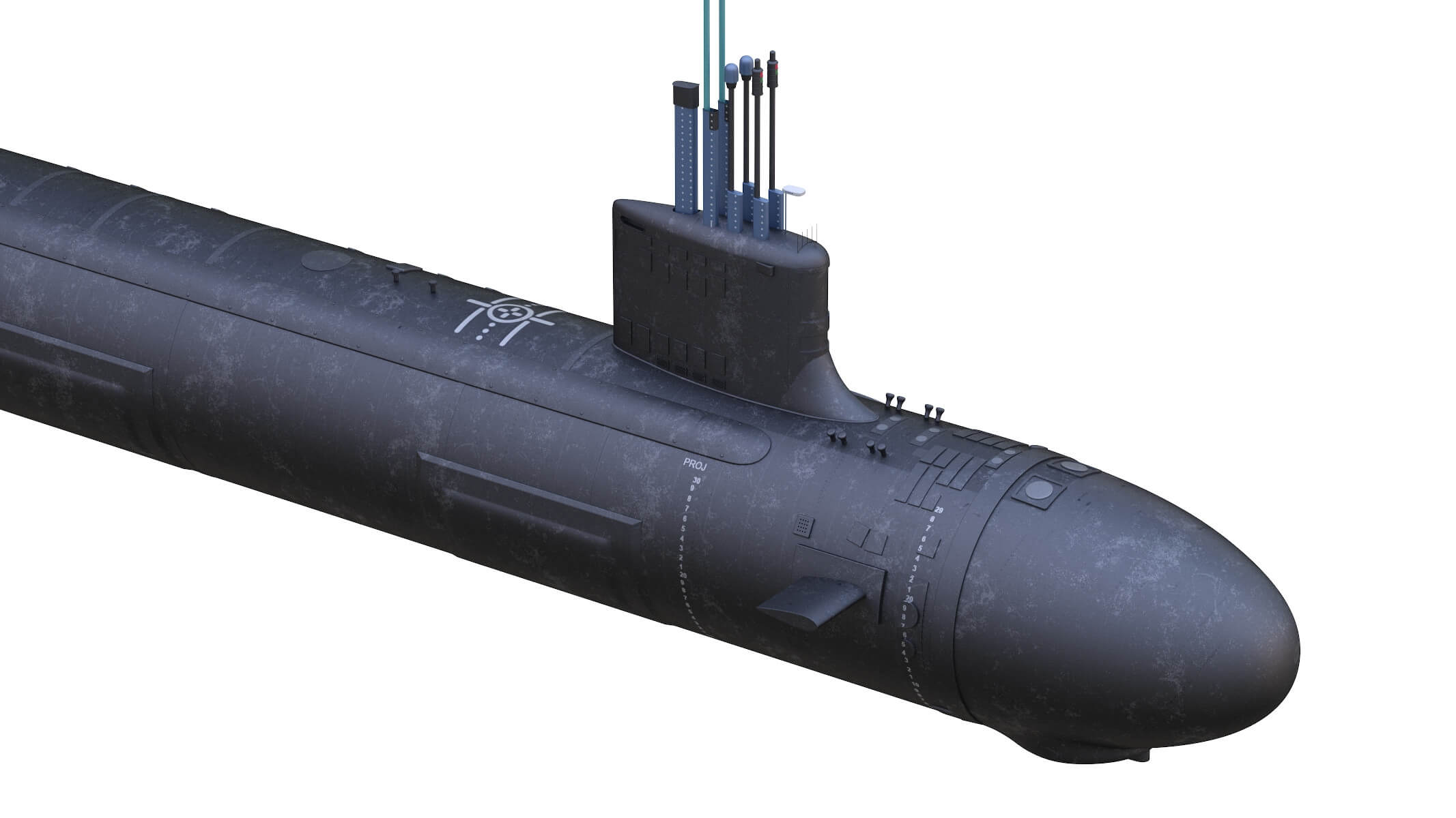 US Submarine Virginia SSN-774 3D Model by frezzy