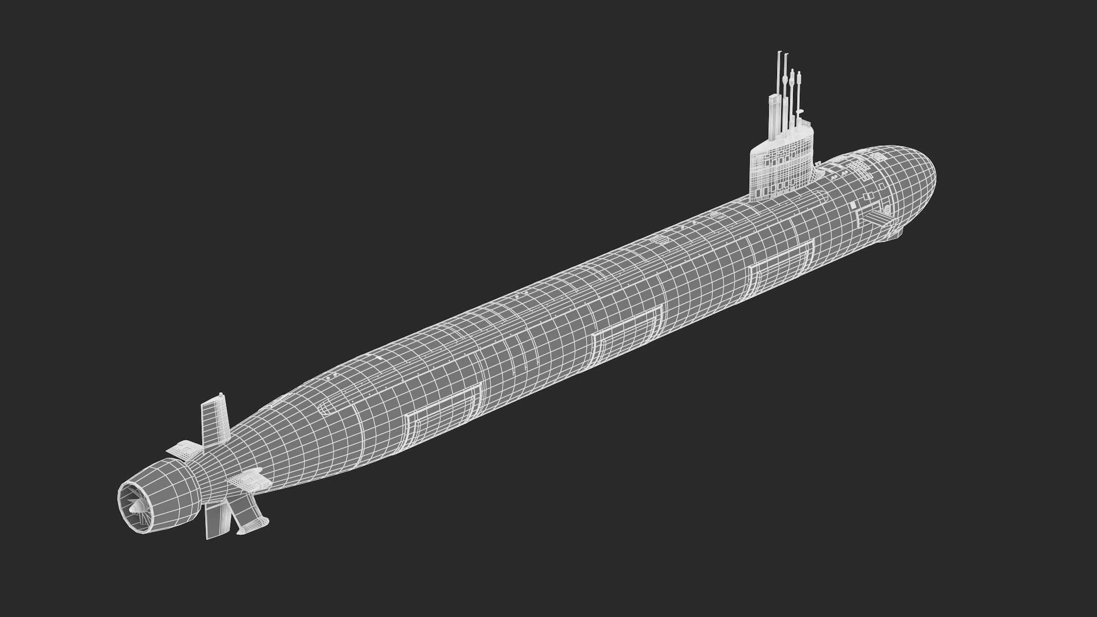 US Submarine Virginia SSN-774 3D Model by frezzy