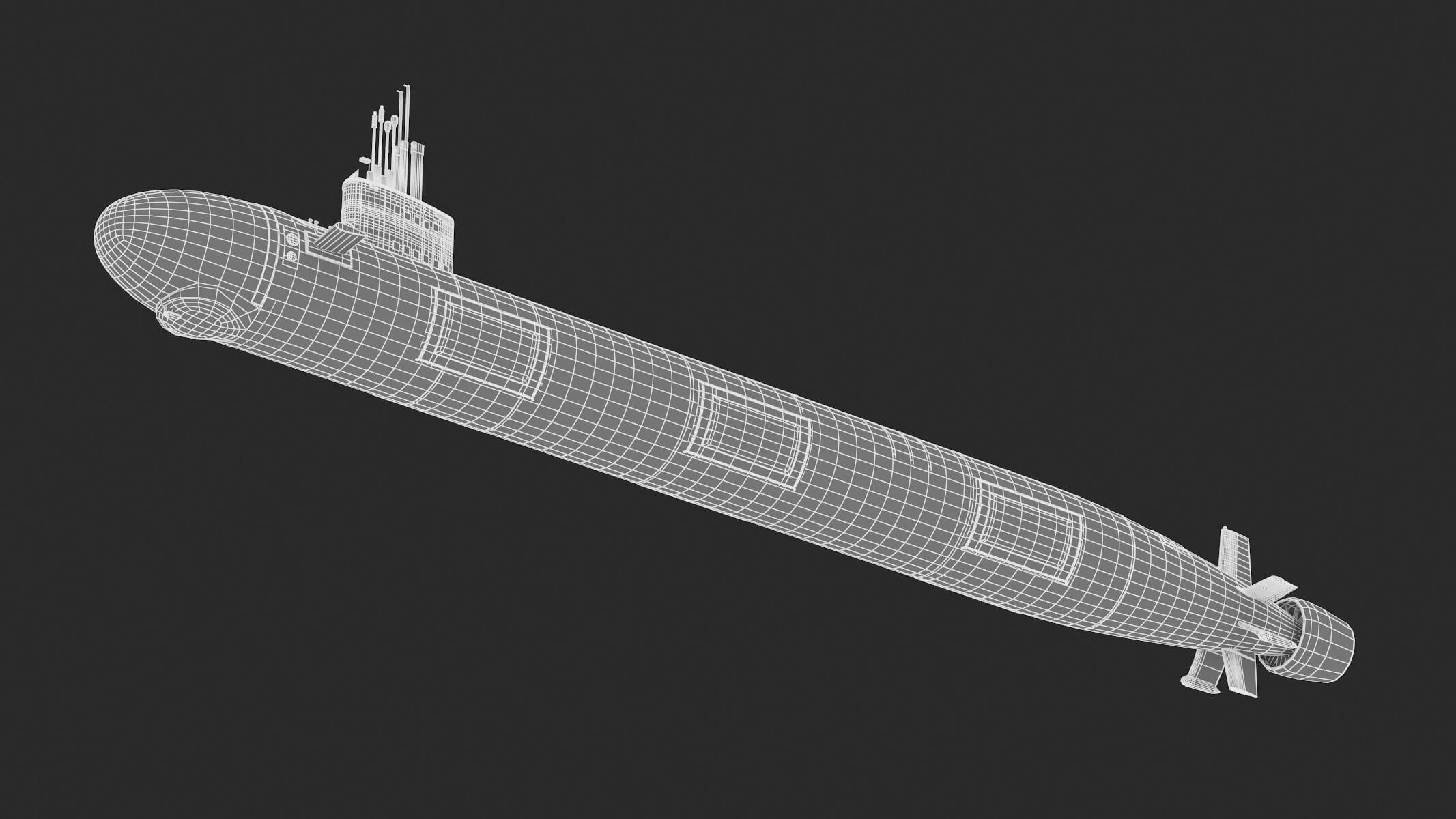 US Submarine Virginia SSN-774 3D Model by frezzy