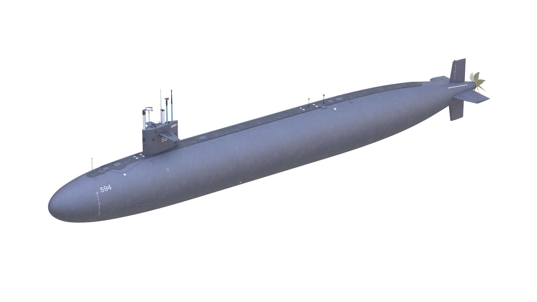 USS Permit (SSN-594) 3D Model by frezzy