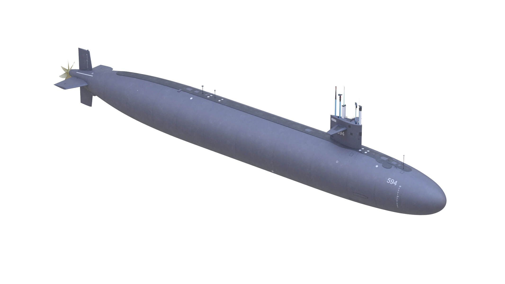 USS Permit (SSN-594) 3D Model by frezzy