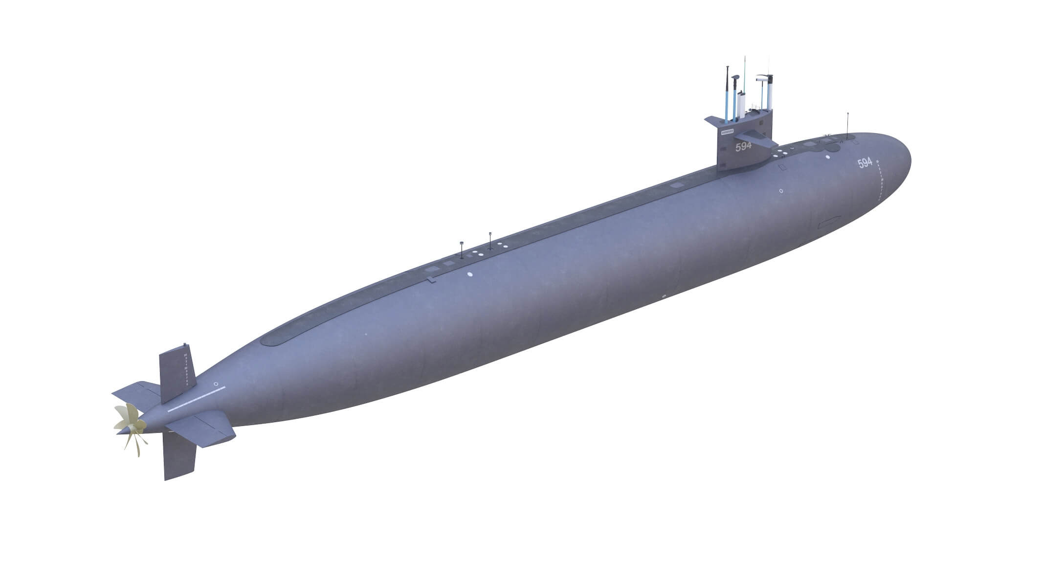USS Permit (SSN-594) 3D Model by frezzy