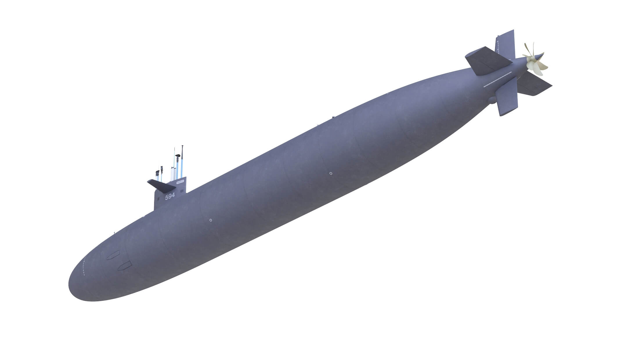 USS Permit (SSN-594) 3D Model by frezzy