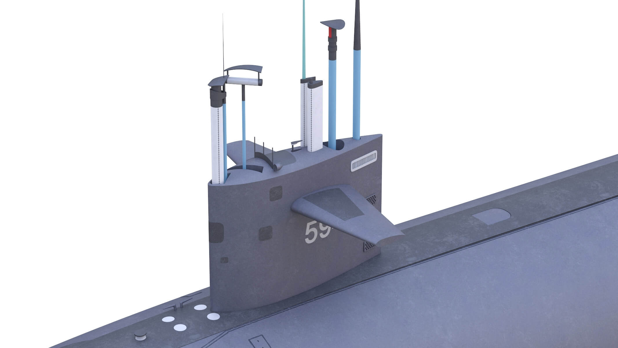 USS Permit (SSN-594) 3D Model by frezzy