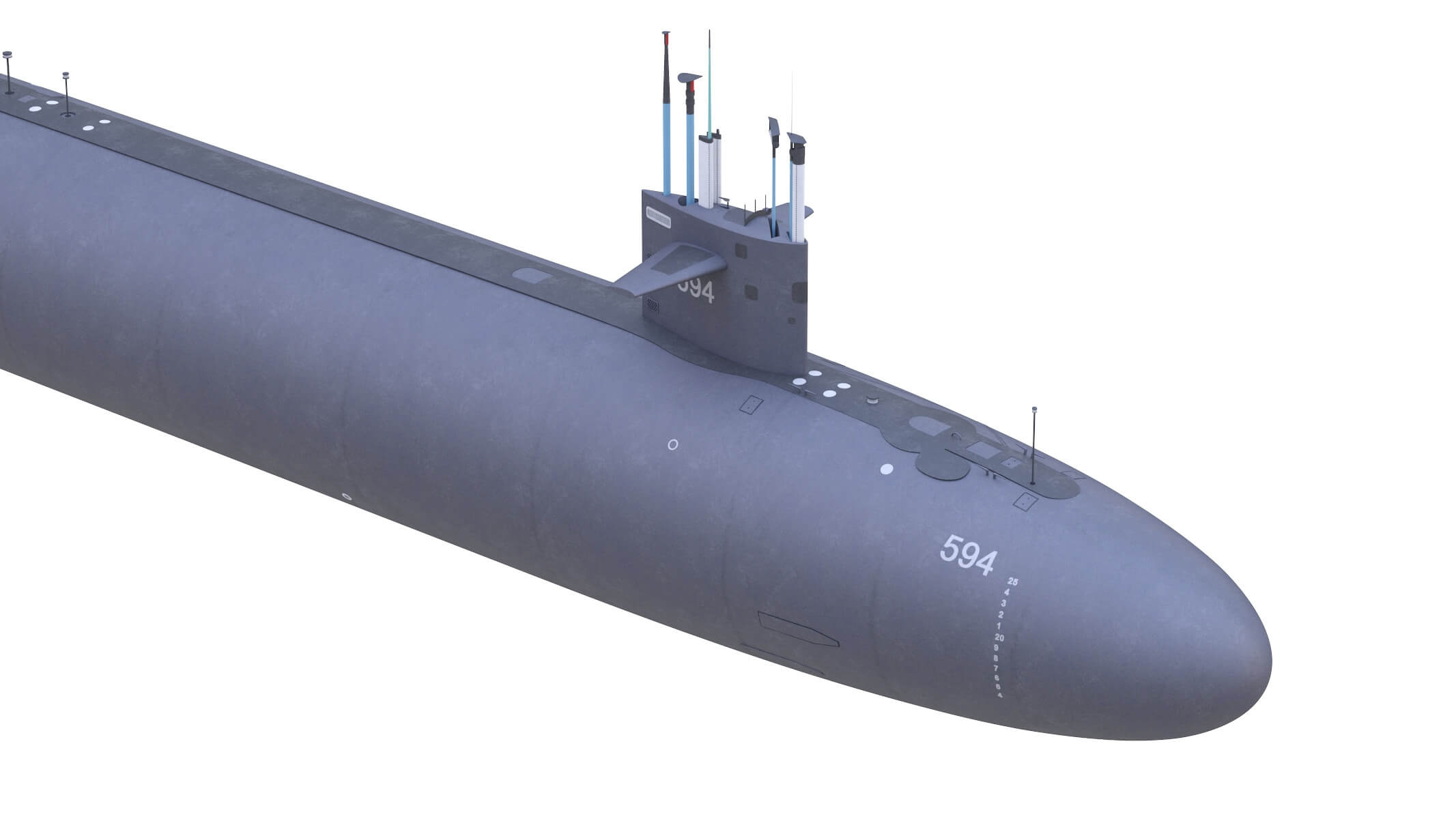USS Permit (SSN-594) 3D Model by frezzy