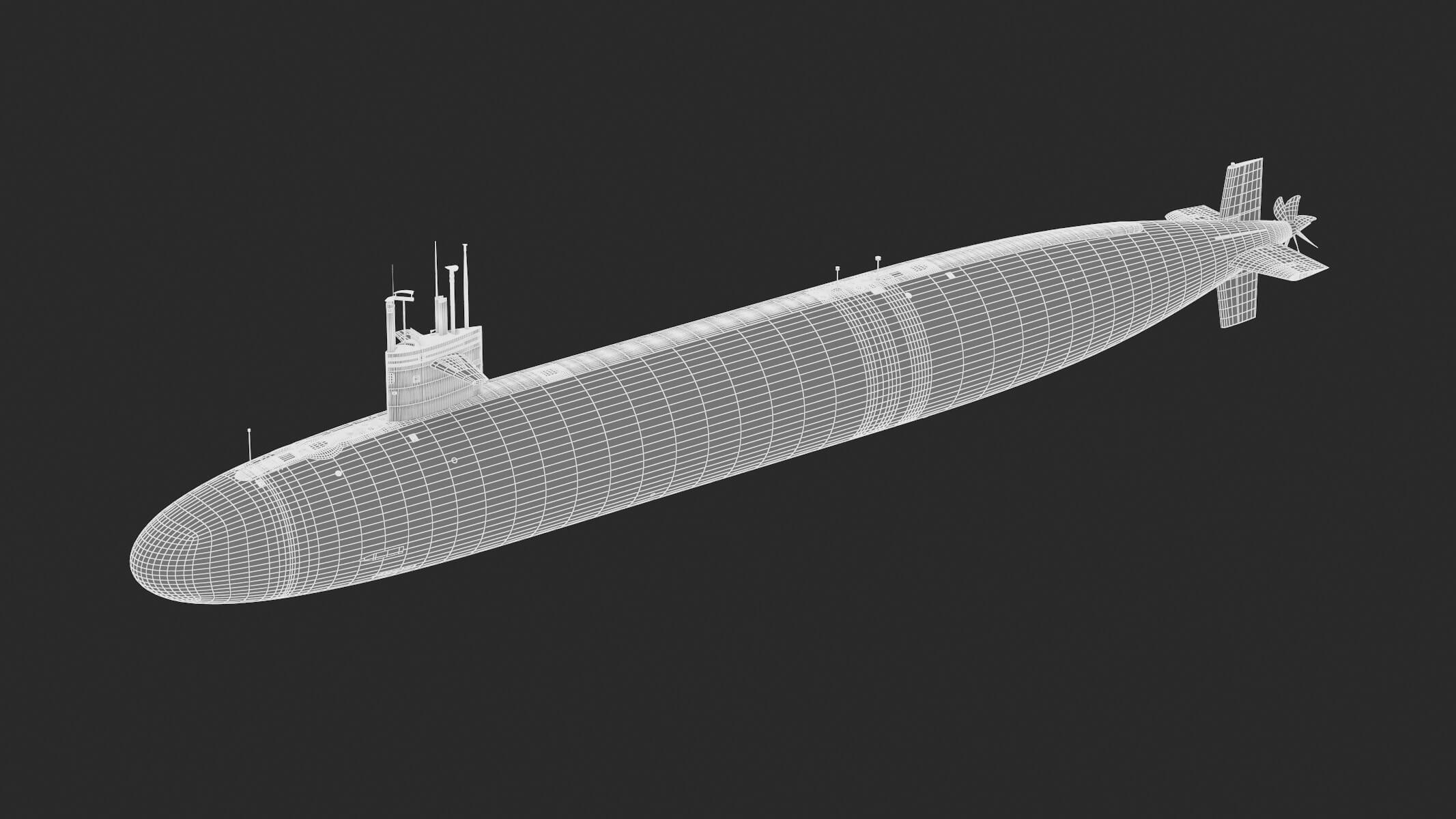 USS Permit (SSN-594) 3D Model by frezzy