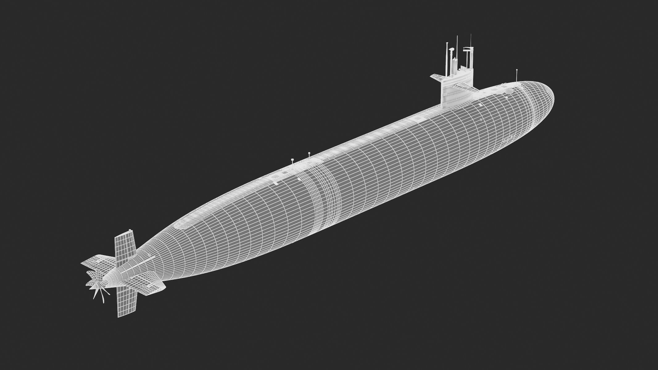 USS Permit (SSN-594) 3D Model by frezzy