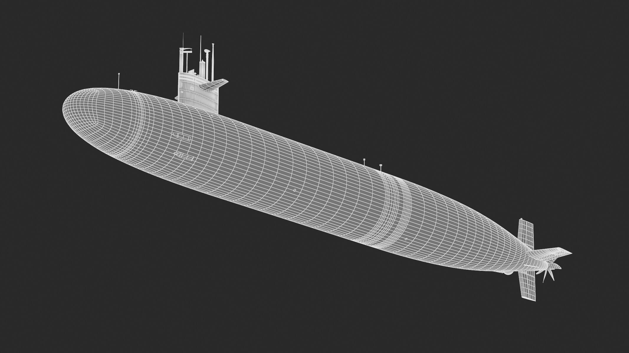 USS Permit (SSN-594) 3D Model by frezzy