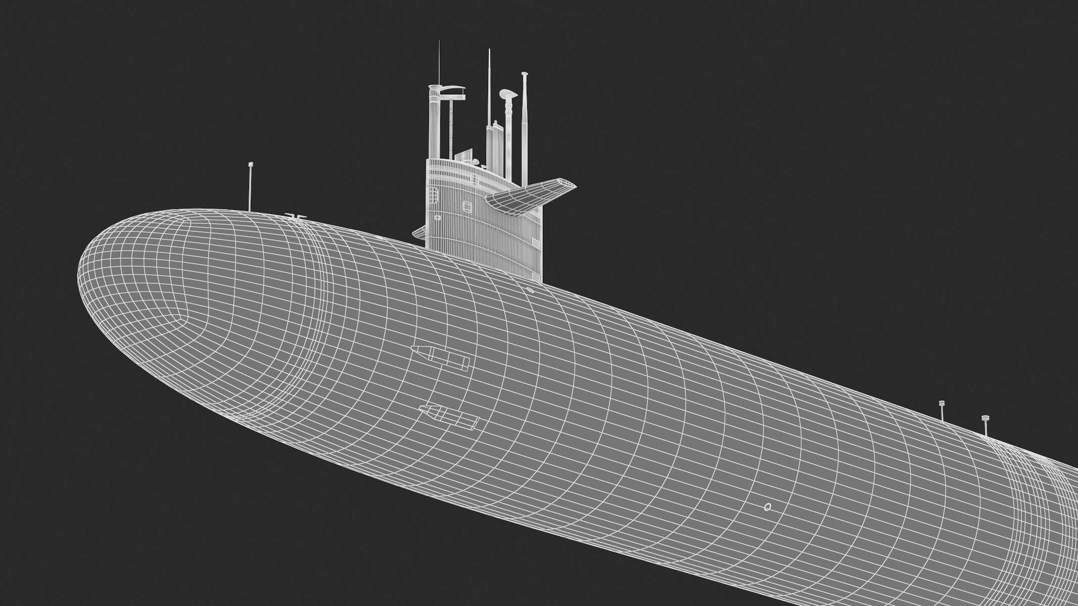 USS Permit (SSN-594) 3D Model by frezzy