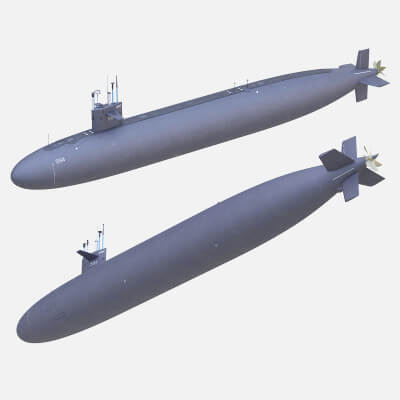 USS Permit (SSN-594) 3D Model by frezzy