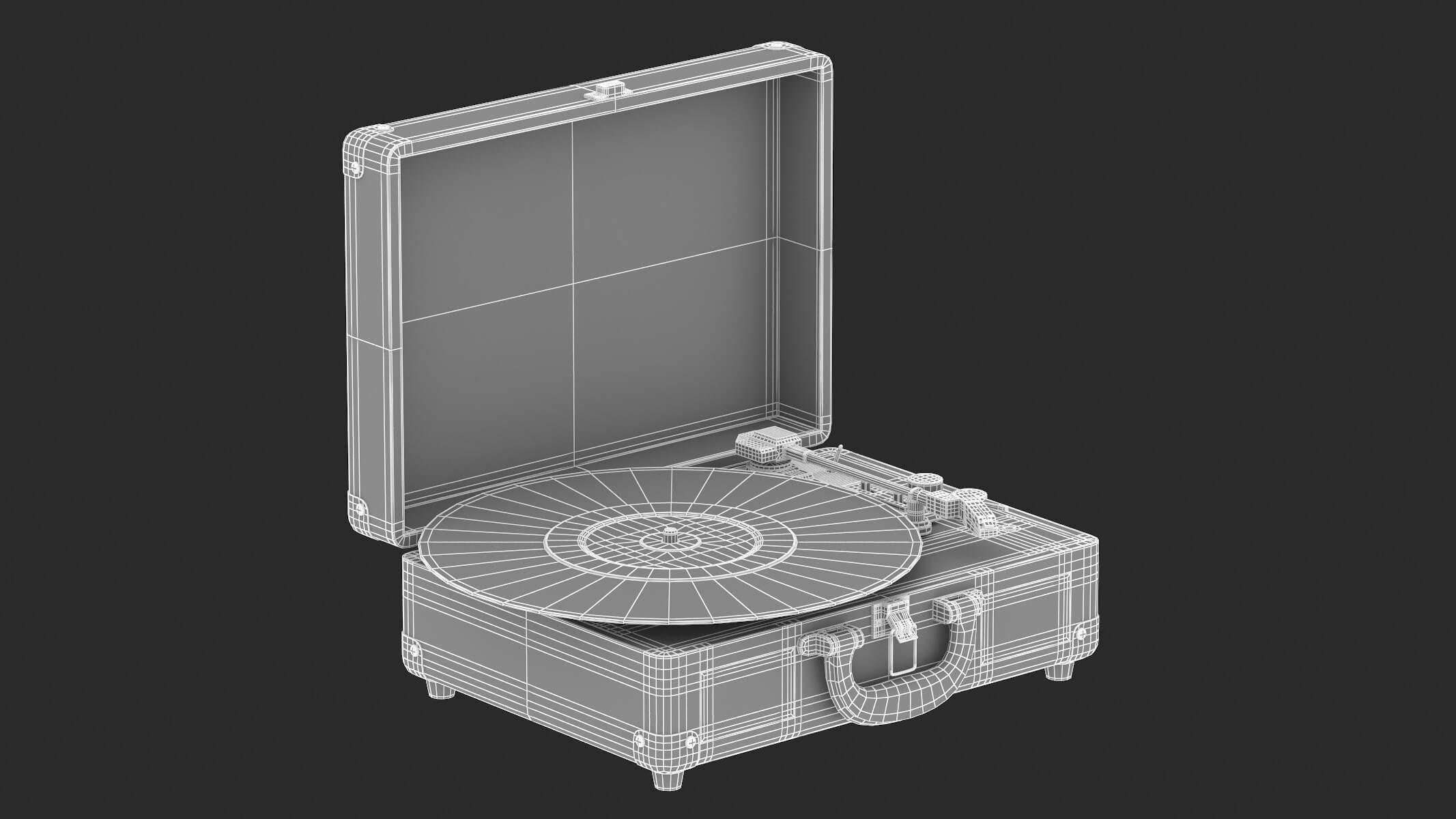 Victrola Vintage Suitcase Record Player - 3D Model by frezzy