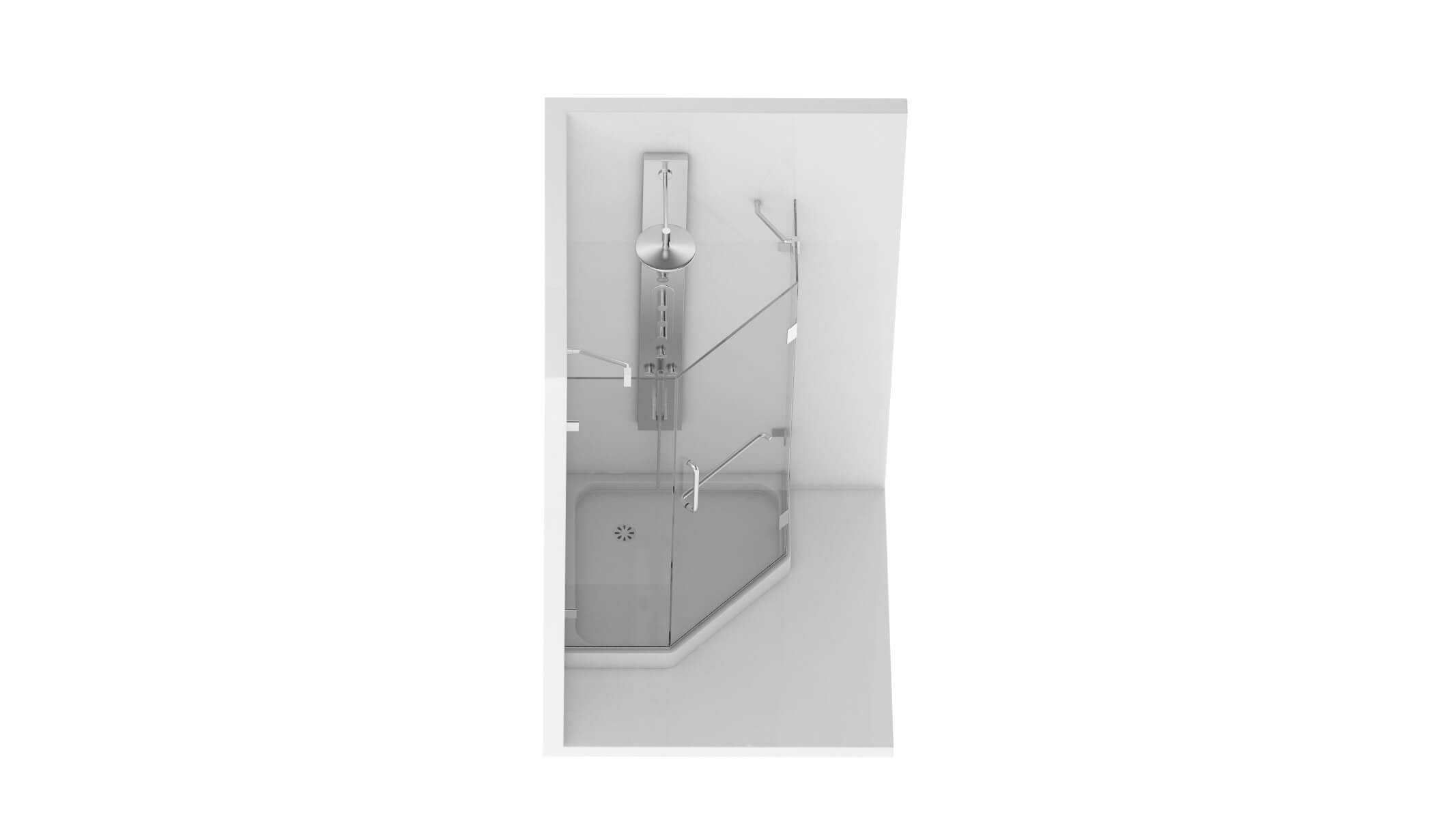 Vigo Piedmont With Left Drain Base Shower - 3D Model by frezzy