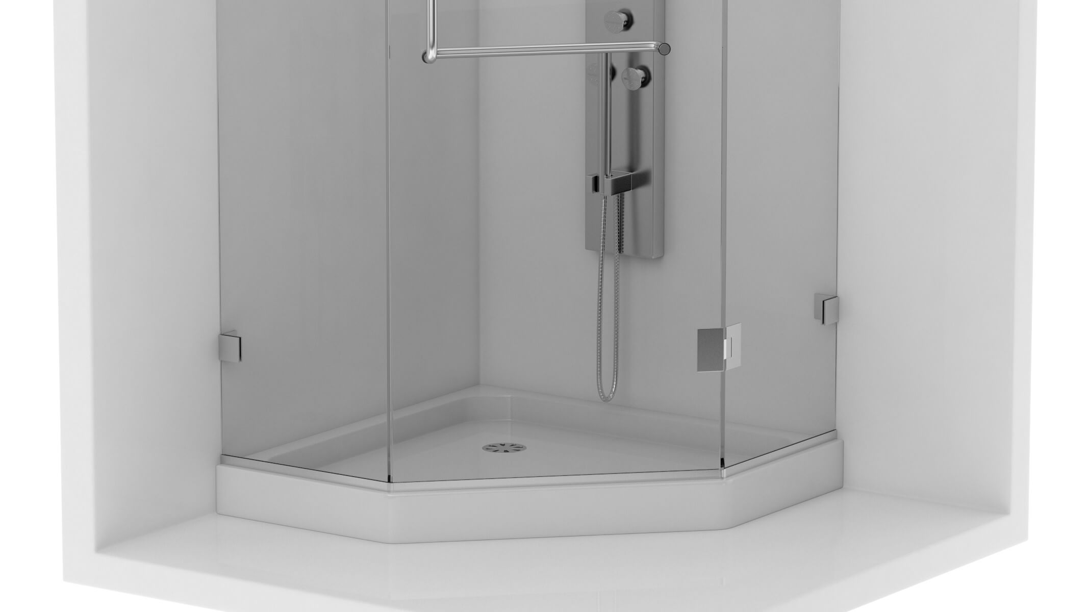 Vigo Piedmont With Left Drain Base Shower - 3D Model by frezzy