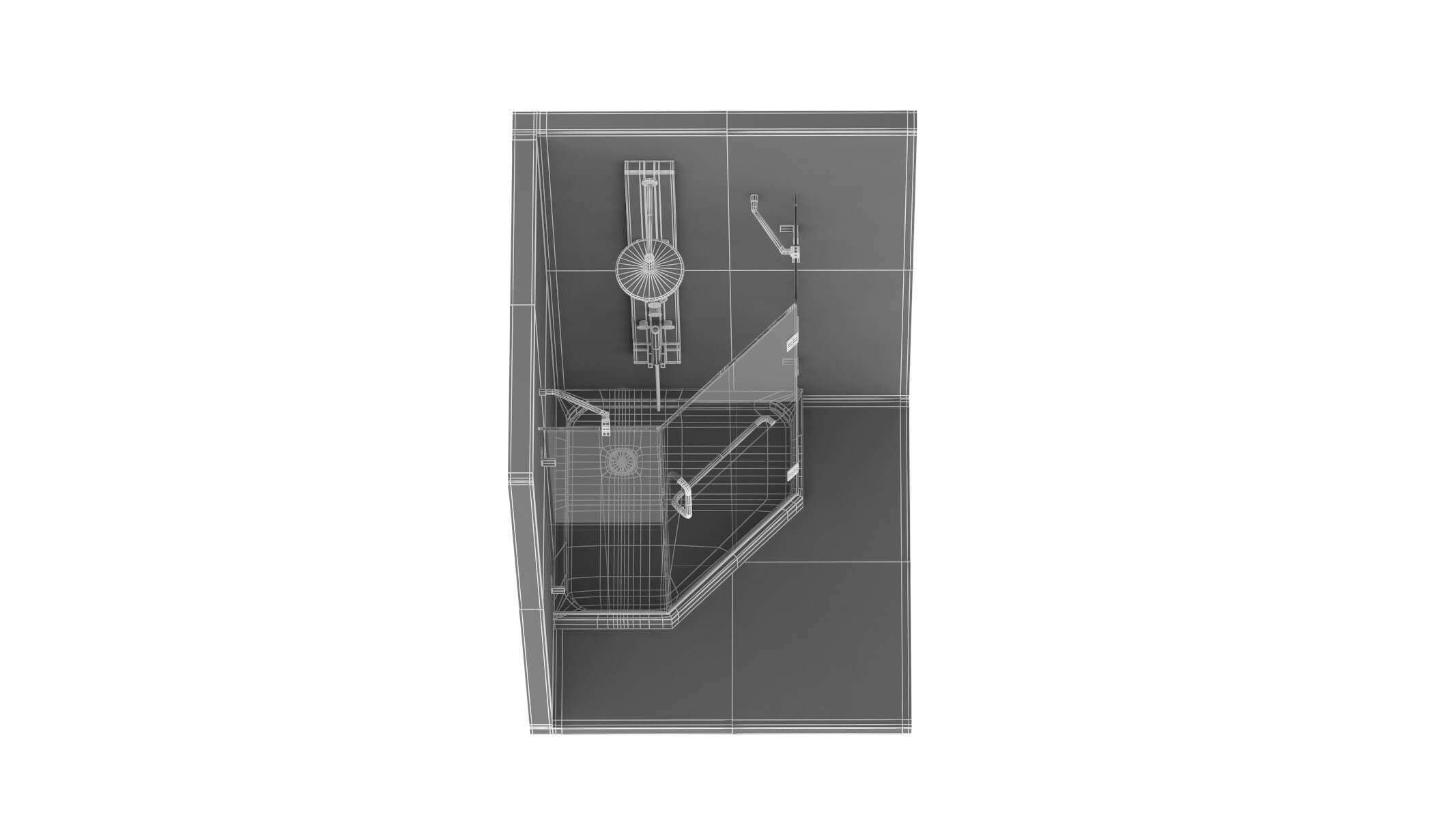 Vigo Piedmont With Left Drain Base Shower - 3D Model by frezzy