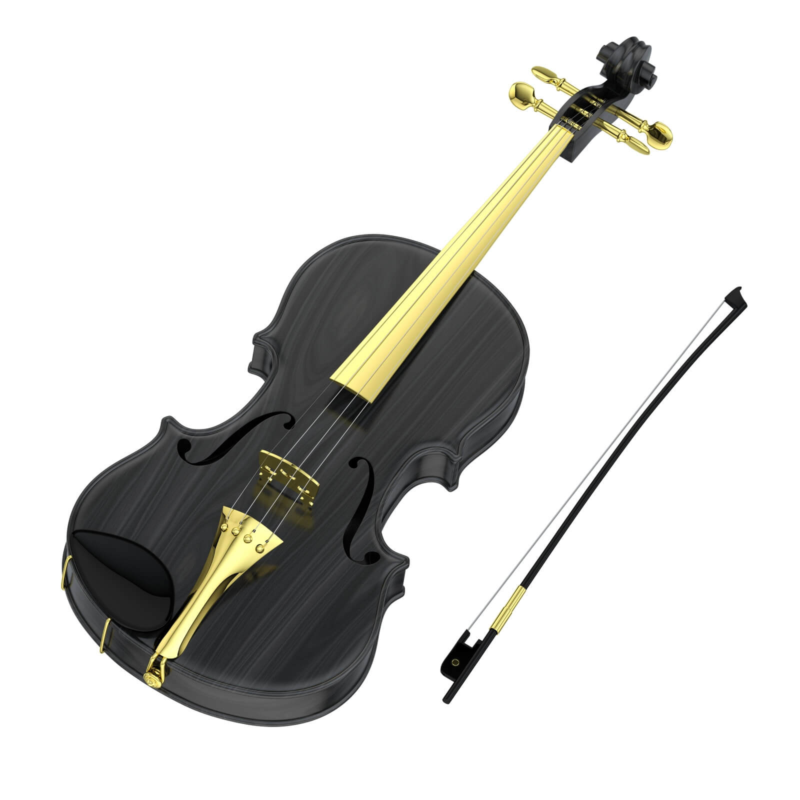 Viola and Bow - 3D Model by frezzy