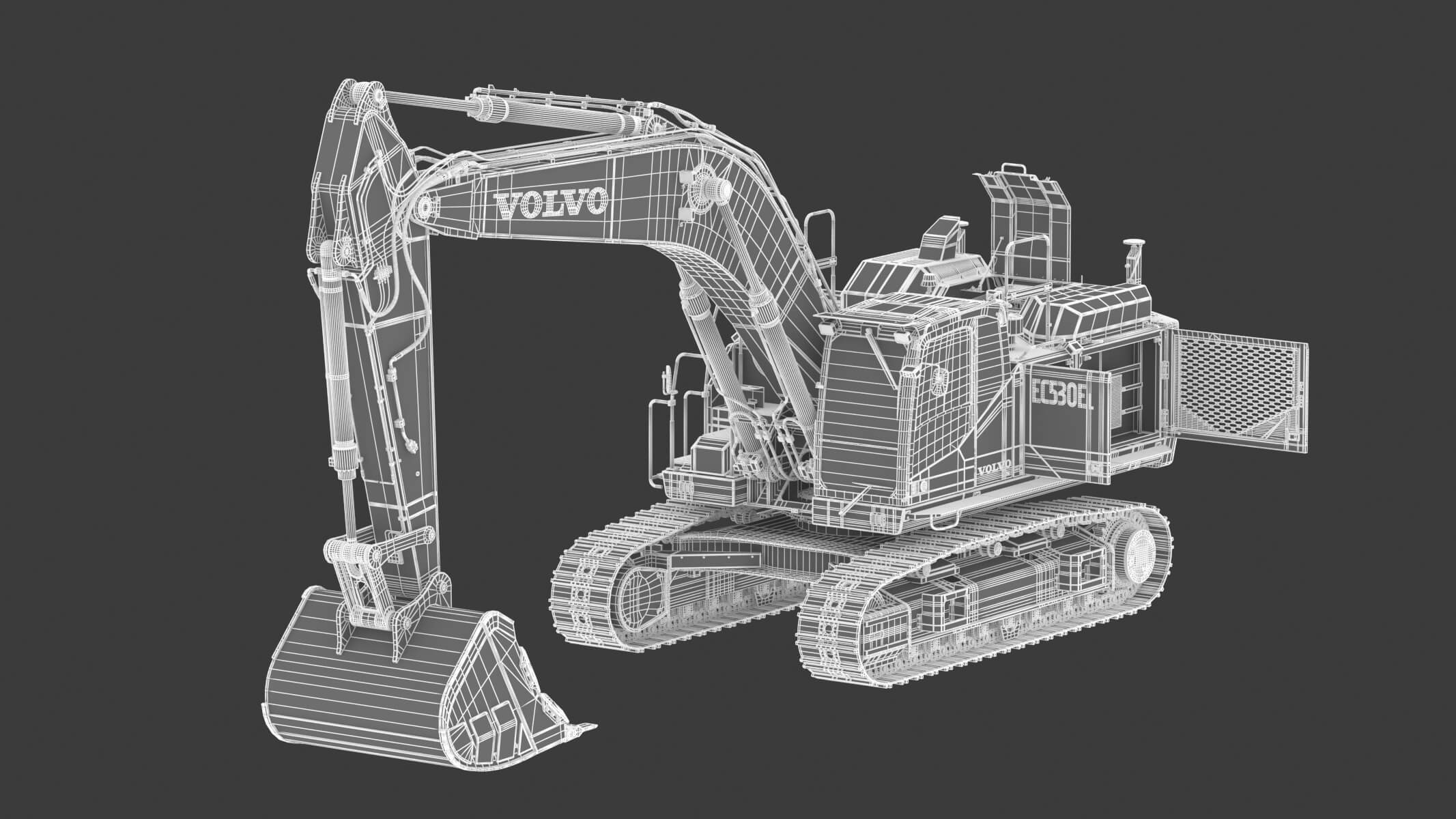 Volvo Ec530El Excavator - 3D Model by frezzy