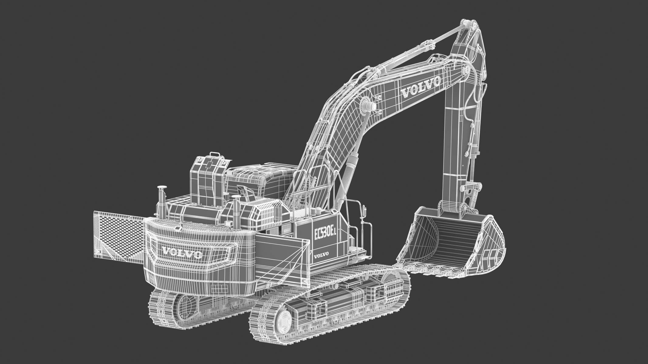 Volvo Ec530El Excavator - 3D Model by frezzy