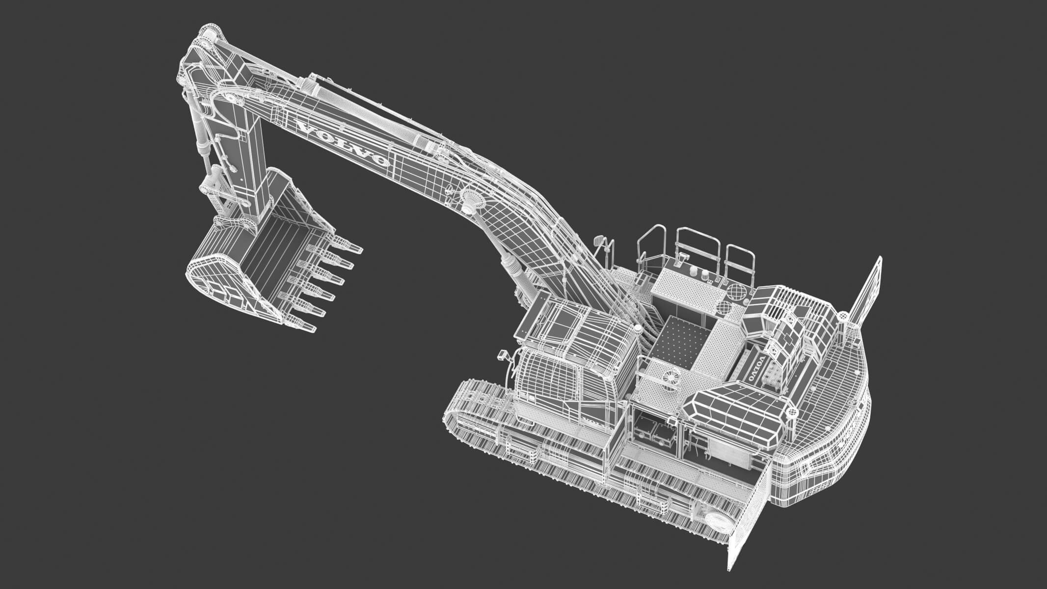 Volvo Ec530El Excavator - 3D Model by frezzy