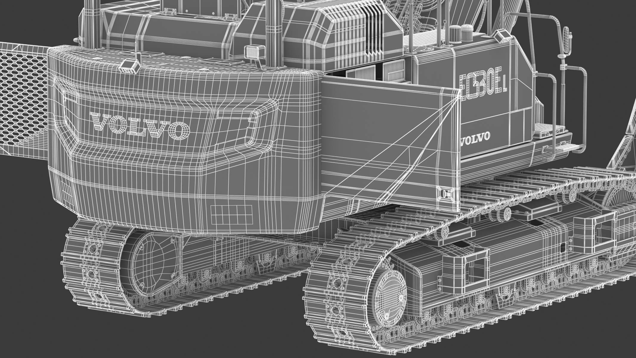 Volvo Ec530El Excavator - 3D Model by frezzy