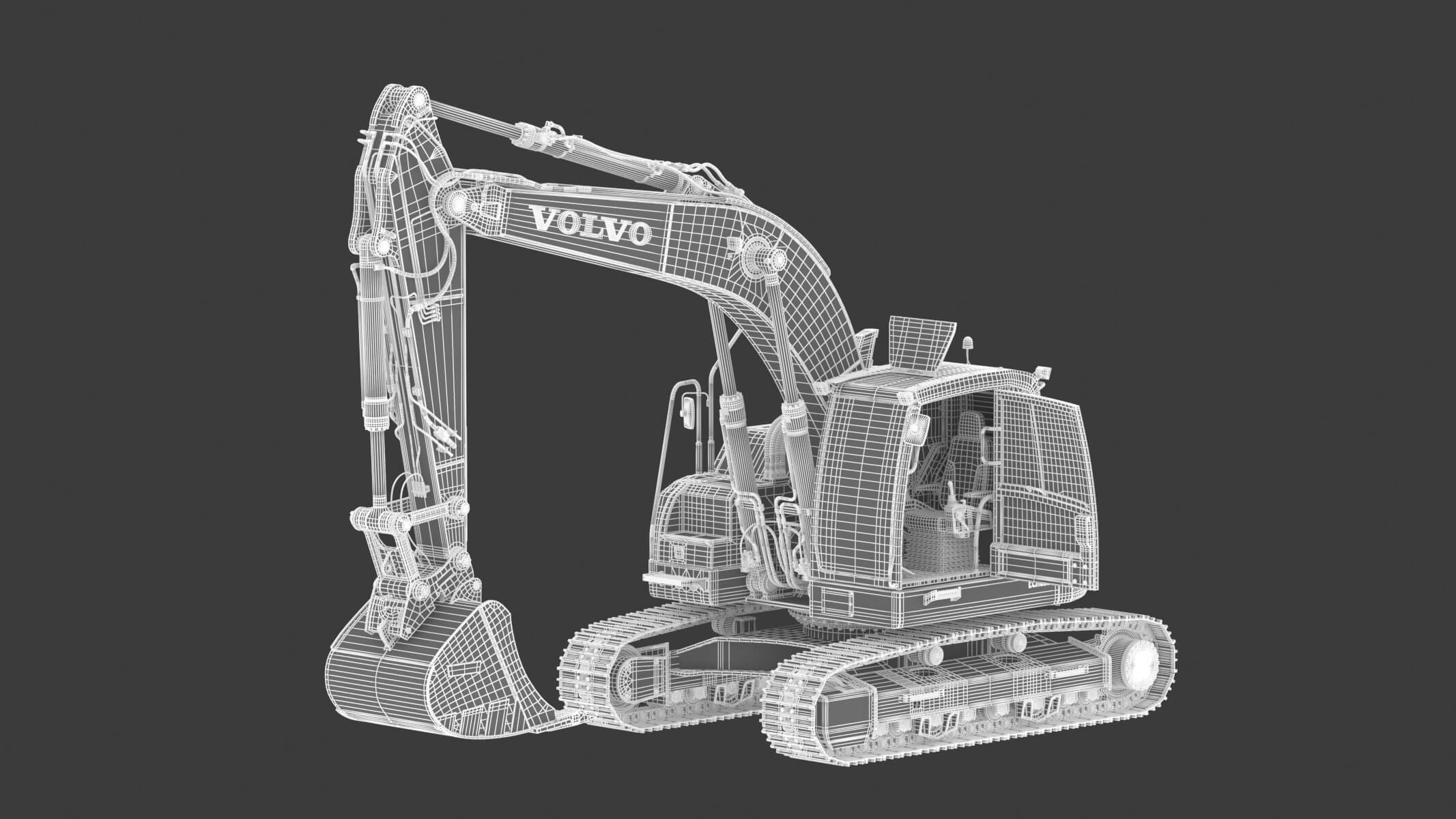 Volvo Ecr 235 El Excavator - 3D Model by frezzy