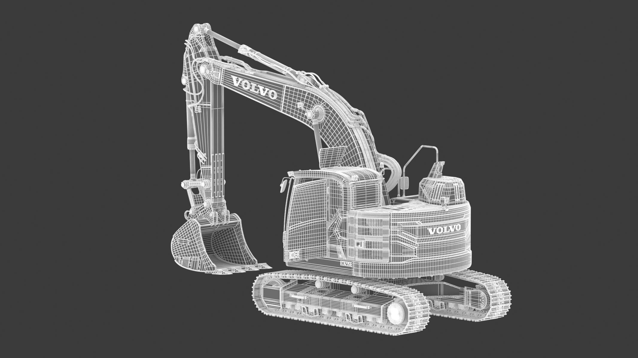 Volvo Ecr 235 El Excavator - 3D Model by frezzy