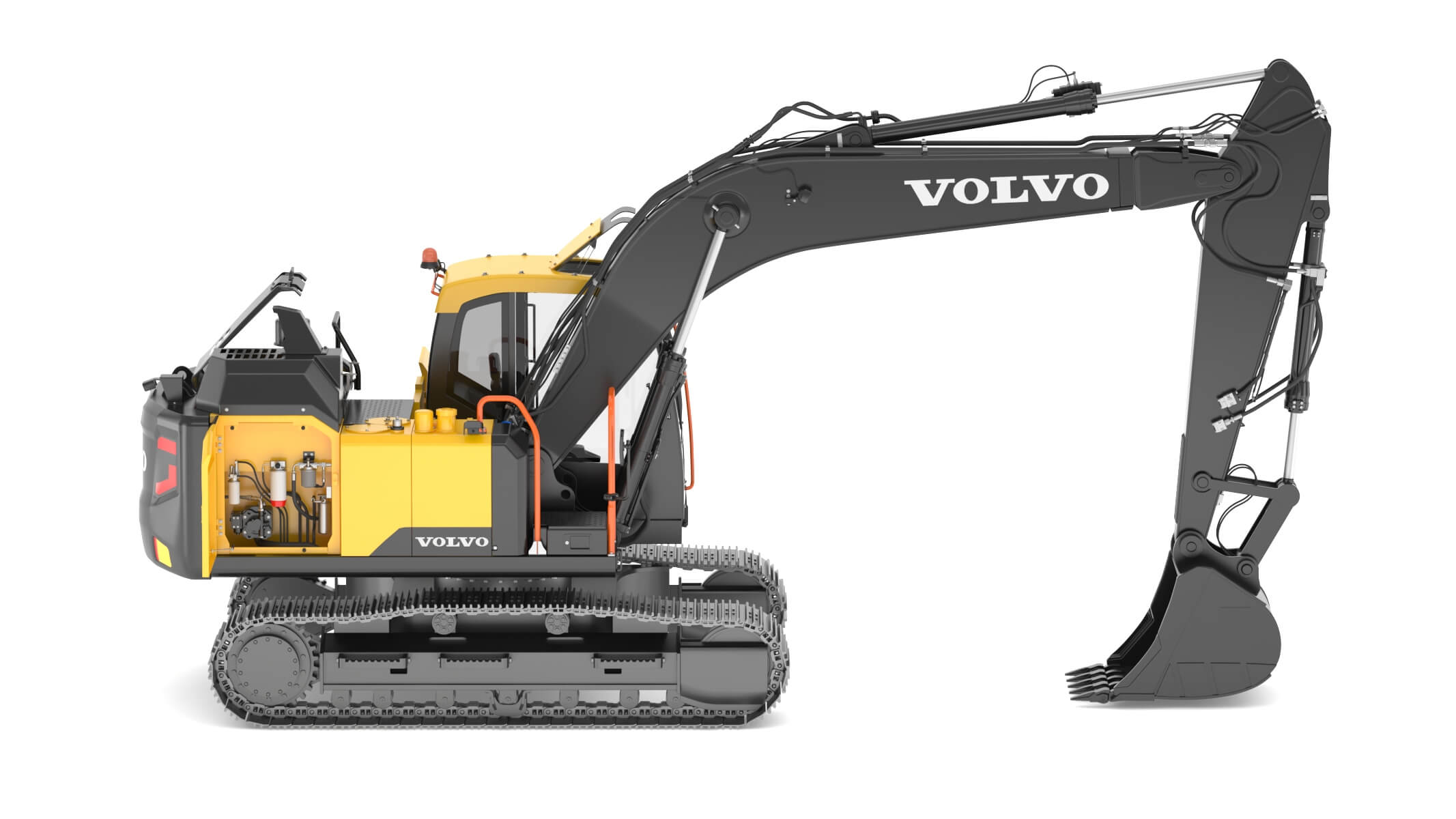 Volvo Medium Crawler Excavators Ec160E - 3D Model by frezzy