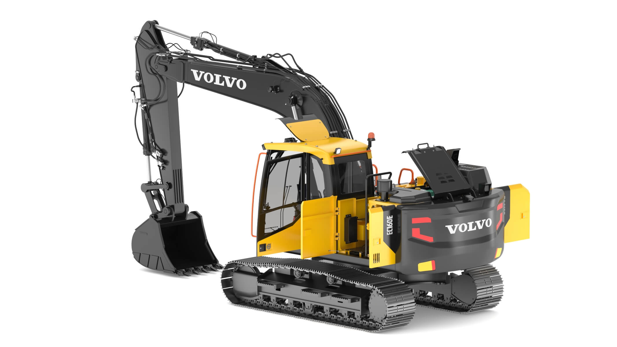 Volvo Medium Crawler Excavators Ec160E - 3D Model by frezzy