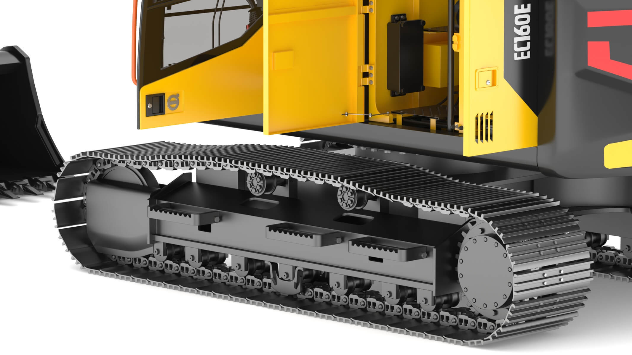 Volvo Medium Crawler Excavators Ec160E - 3D Model by frezzy