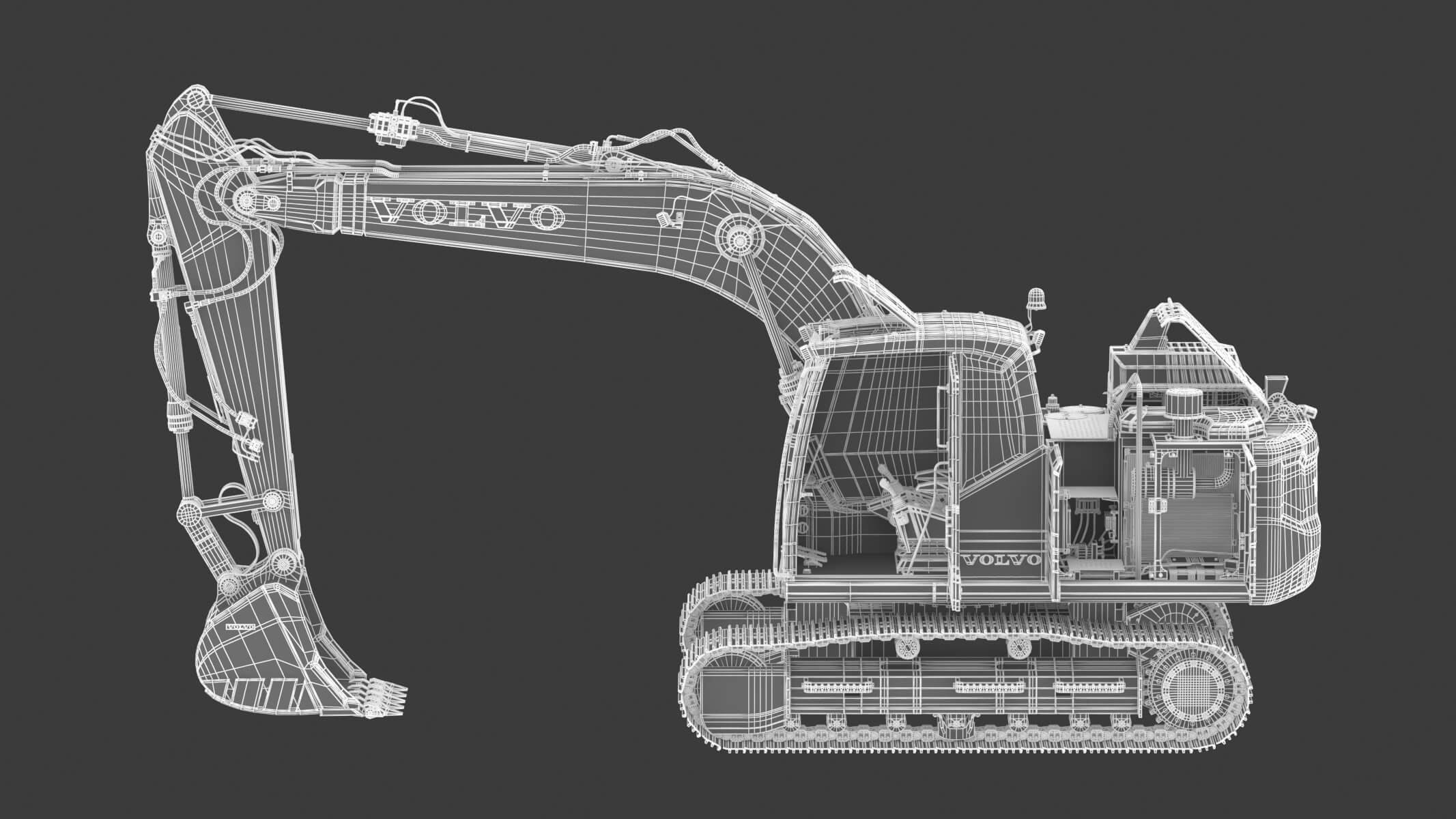 Volvo Medium Crawler Excavators Ec160E - 3D Model by frezzy