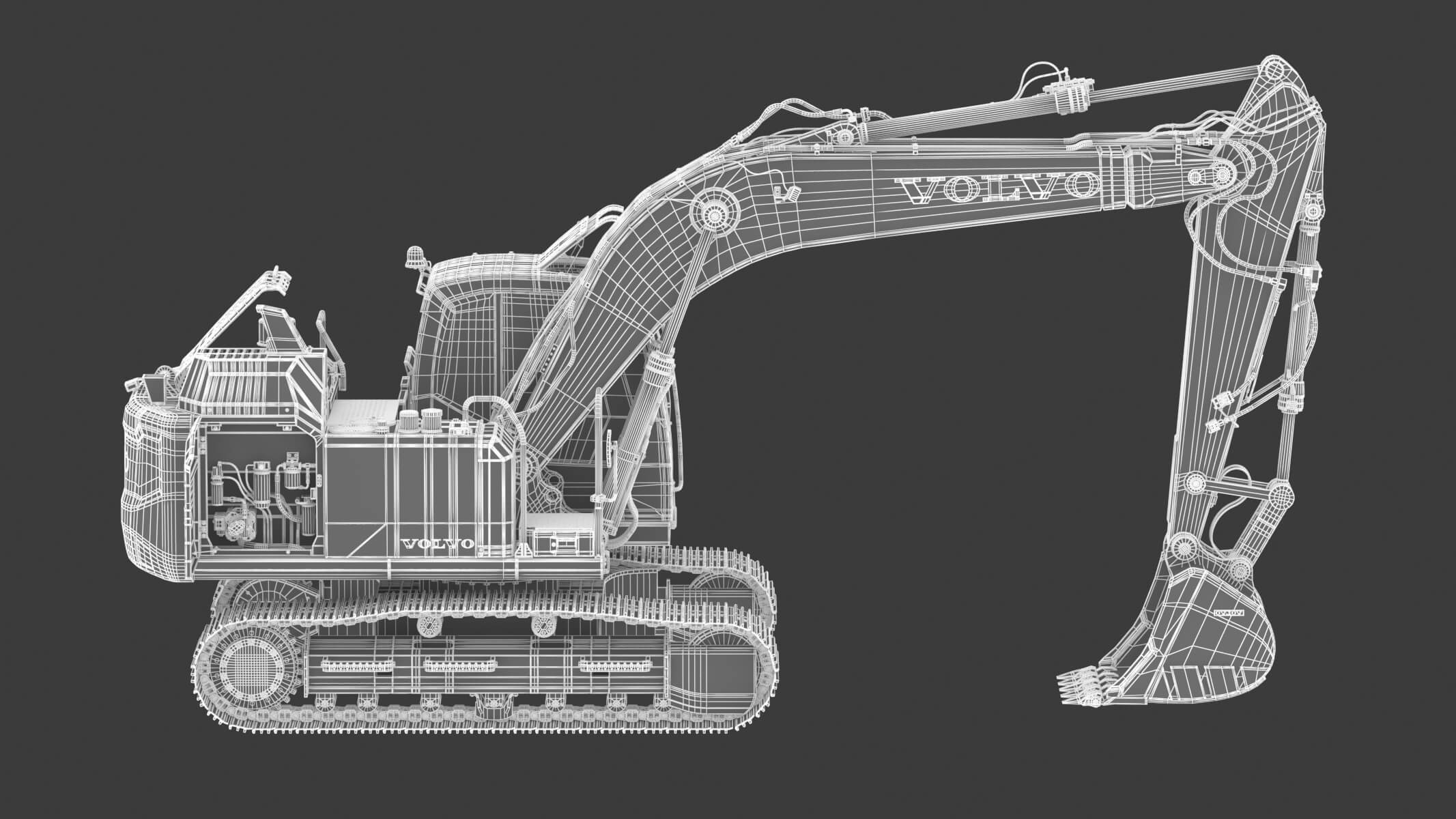 Volvo Medium Crawler Excavators Ec160E - 3D Model by frezzy