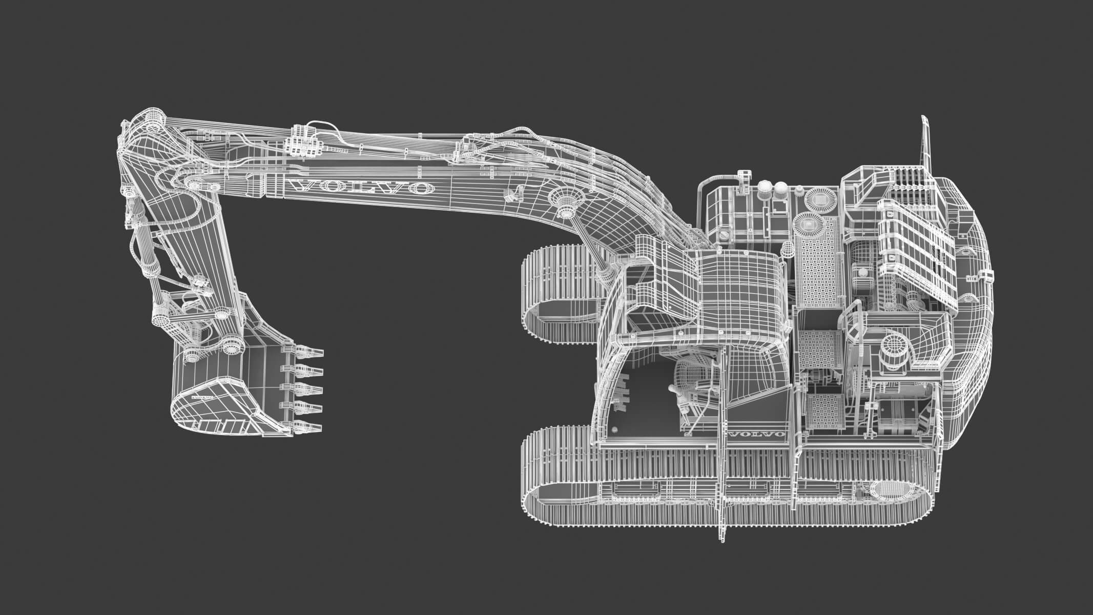 Volvo Medium Crawler Excavators Ec160E - 3D Model by frezzy