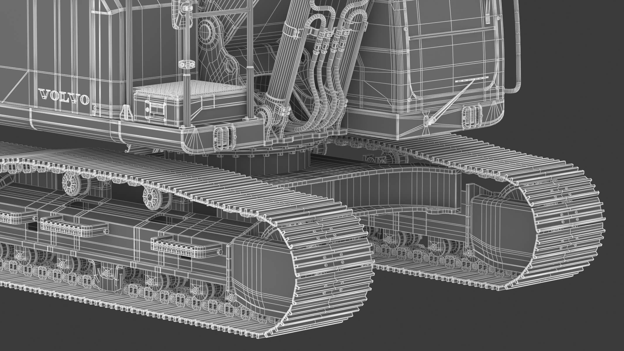 Volvo Medium Crawler Excavators Ec160E - 3D Model by frezzy