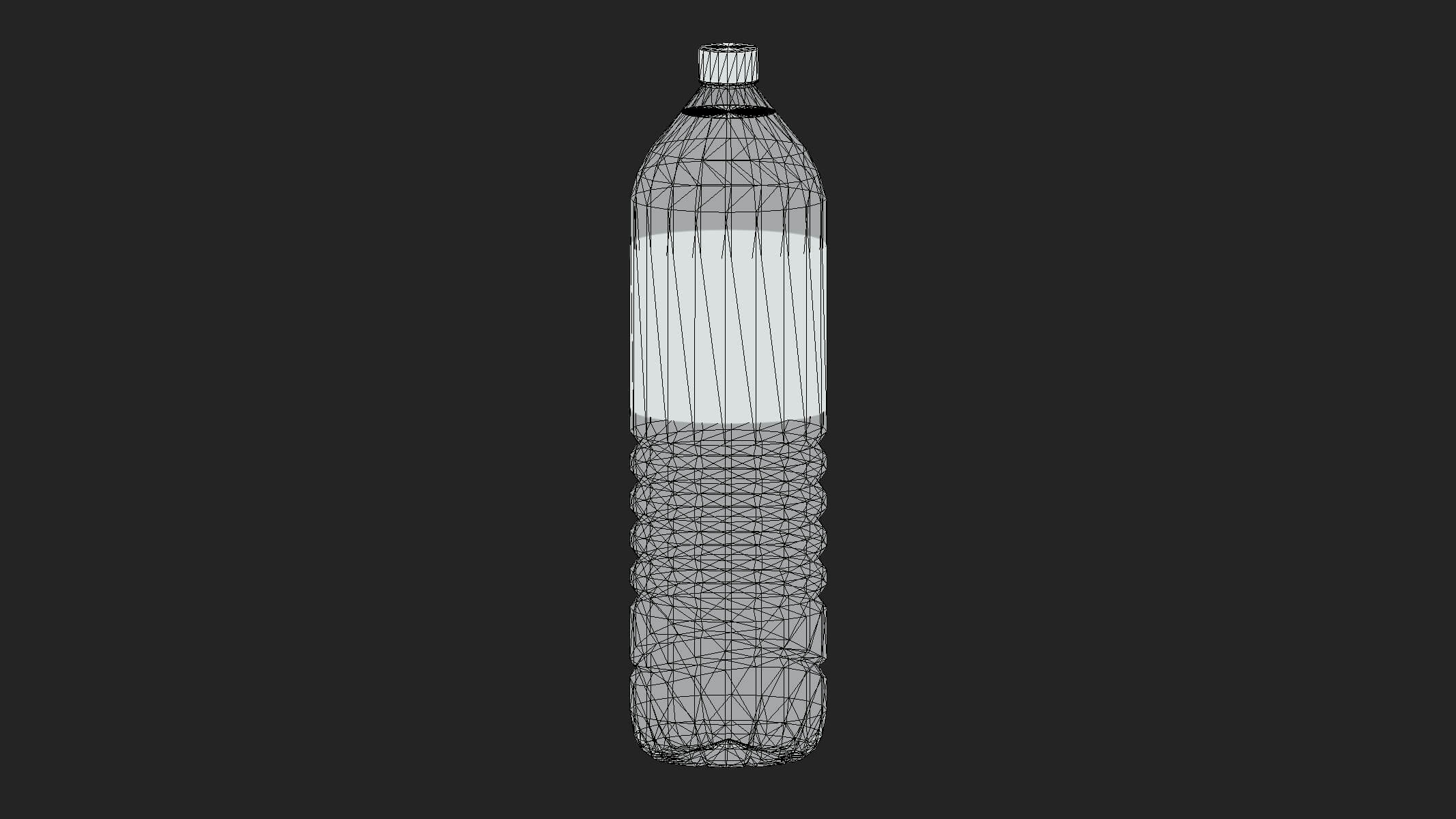 Water Bottle 1.5L Low Poly - 3D Model by frezzy