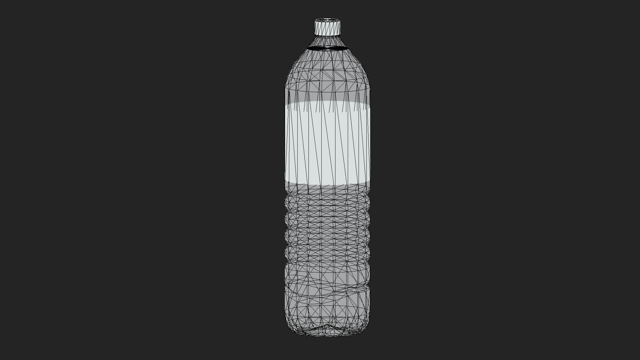 Water Bottle 1.5L Low Poly - 3D Model by frezzy